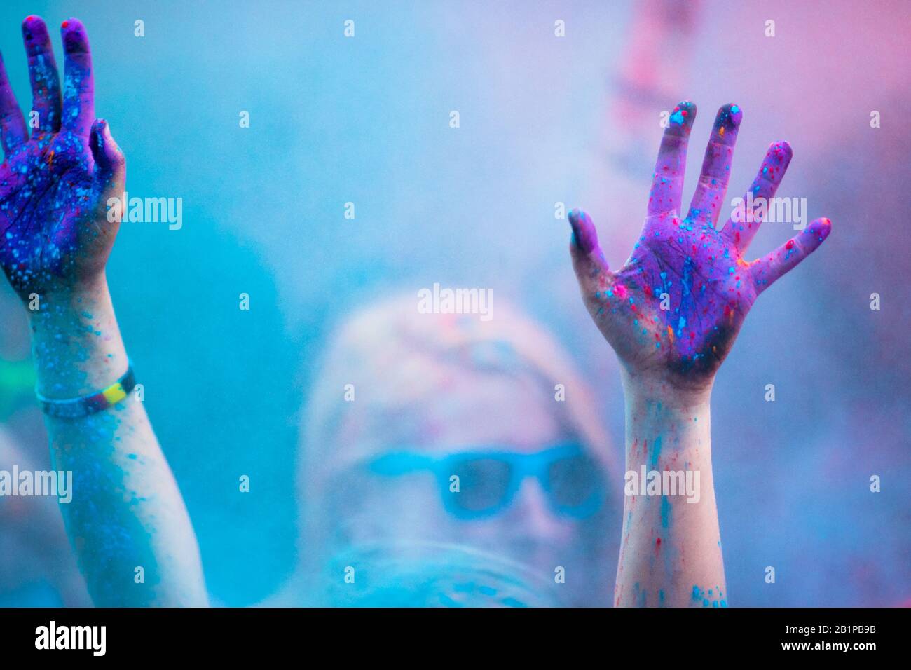 The Color Run. The Color Run is a worldwide hosted 5K fun race Stock ...