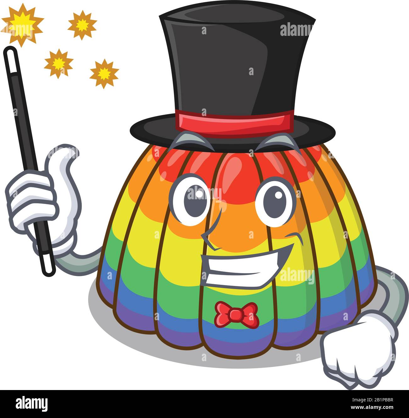 A picture of rainbow jelly performance as a Magician Stock Vector Image ...