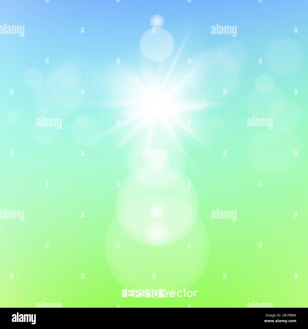Spring sunshine light template background. Nature sunlight bokeh ...