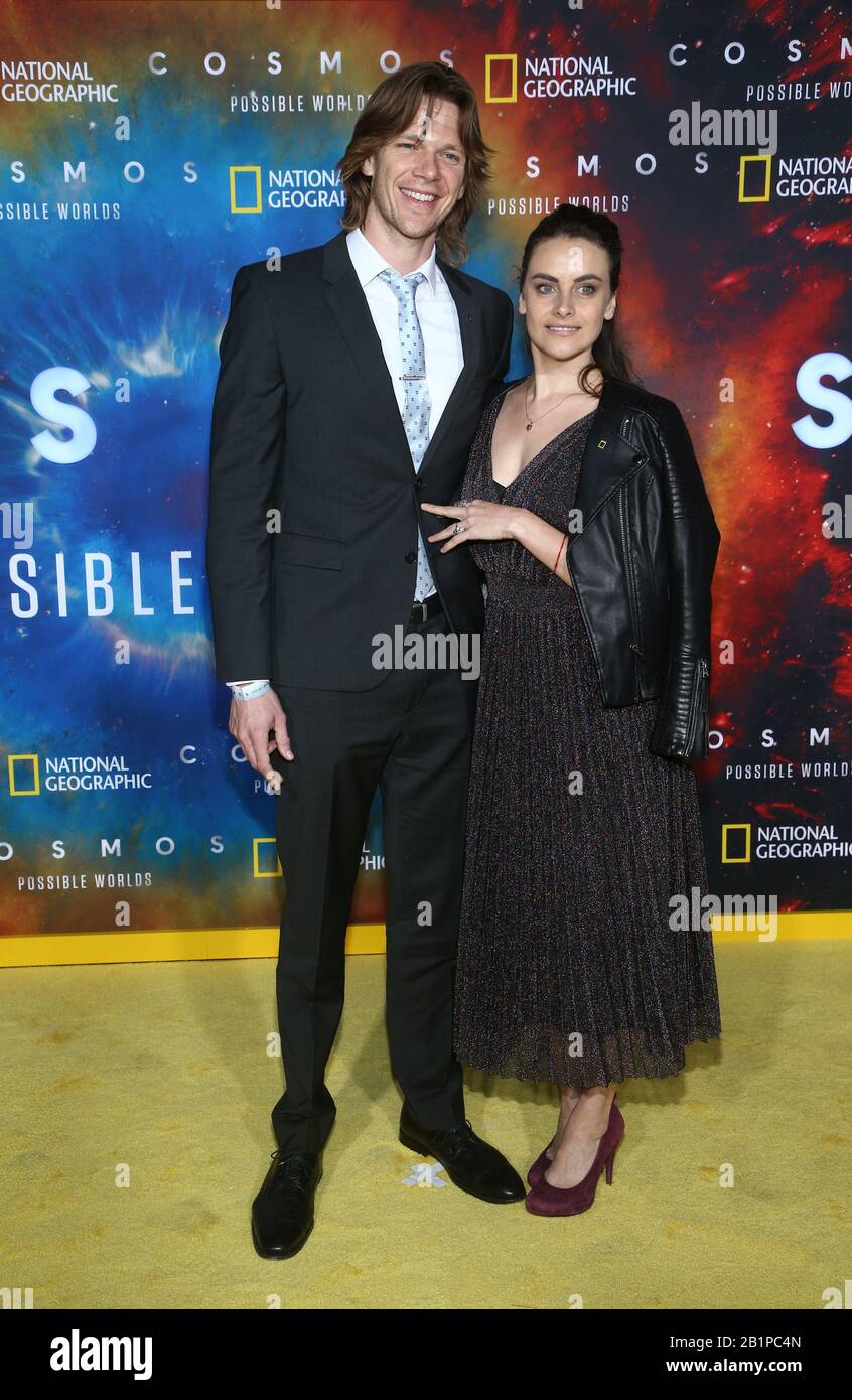 Westwood, California, USA. 26th Feb, 2020. Jon Beavers, Hannah Beavers ...