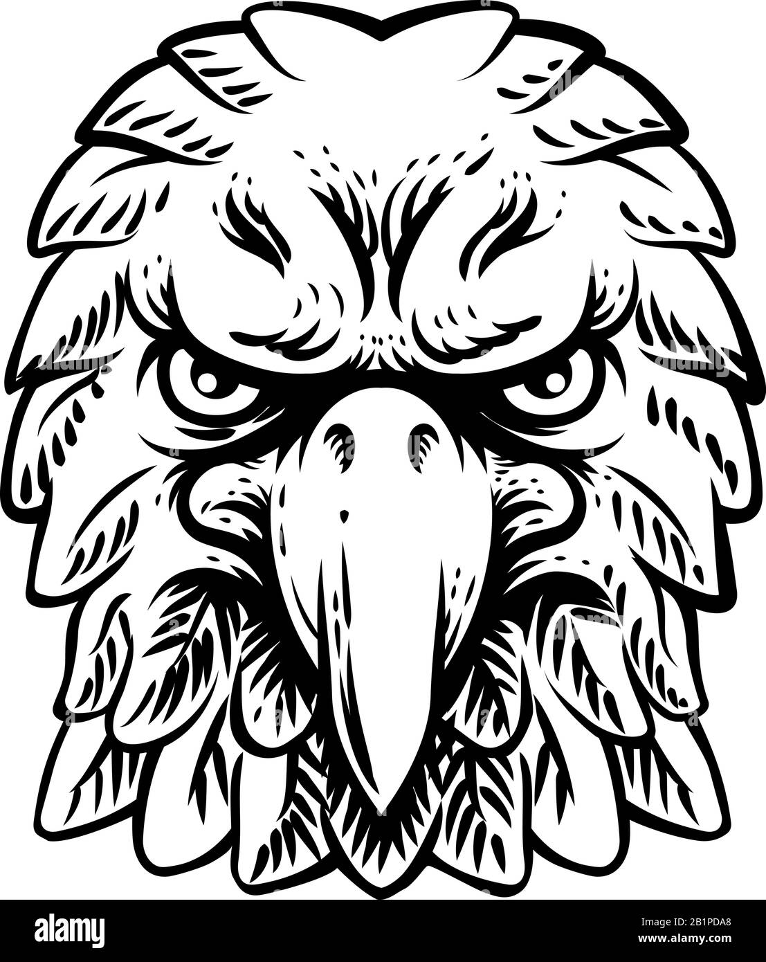 Eagle Falcon Hawk Or Phoenix Head Face Mascot Stock Vector Image & Art ...