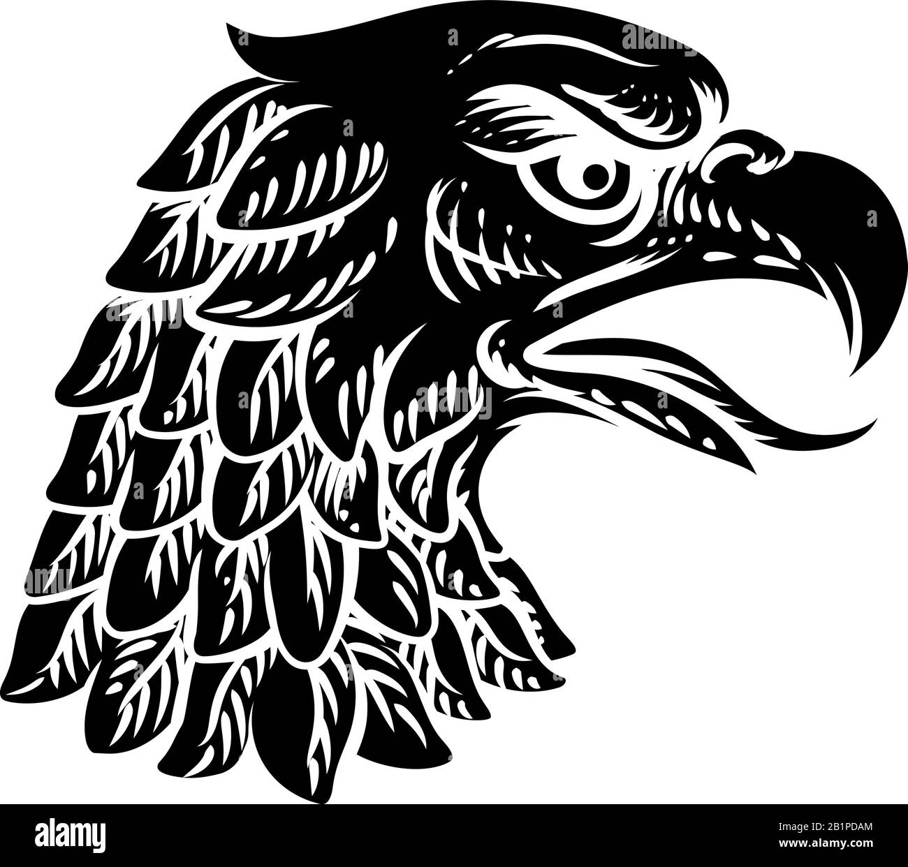 Eagle Falcon Hawk Or Phoenix Head Face Mascot Stock Vector Image & Art ...