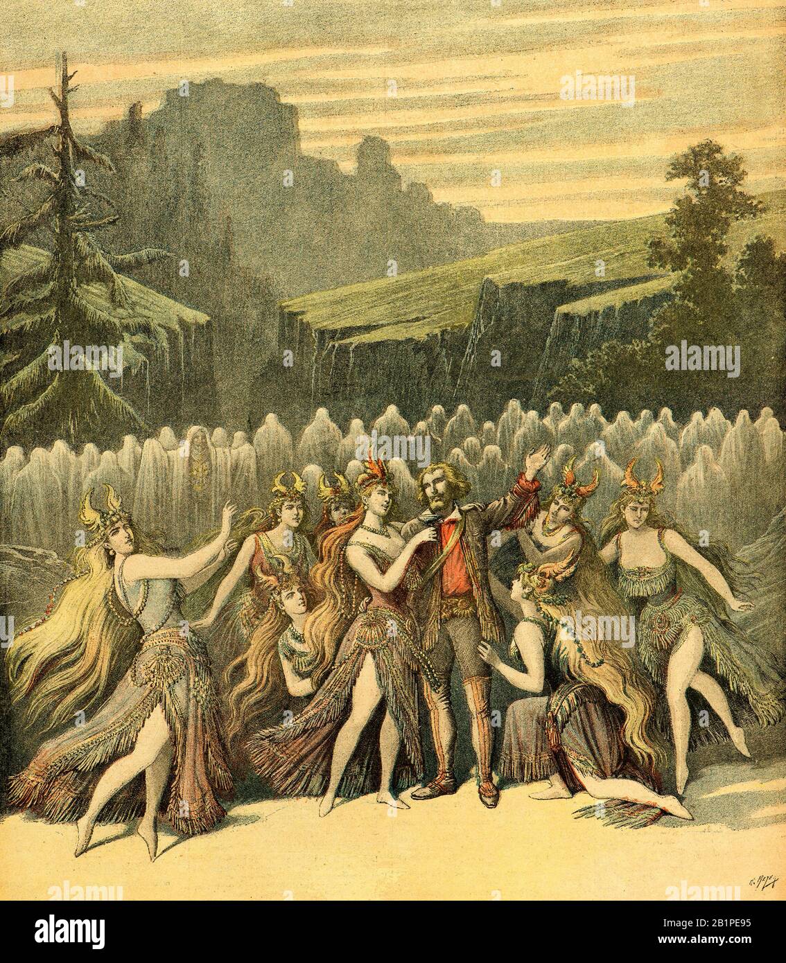 Meyer Henri ( 1841 - 1899 ) - Representation of the comic opera 'rip ...