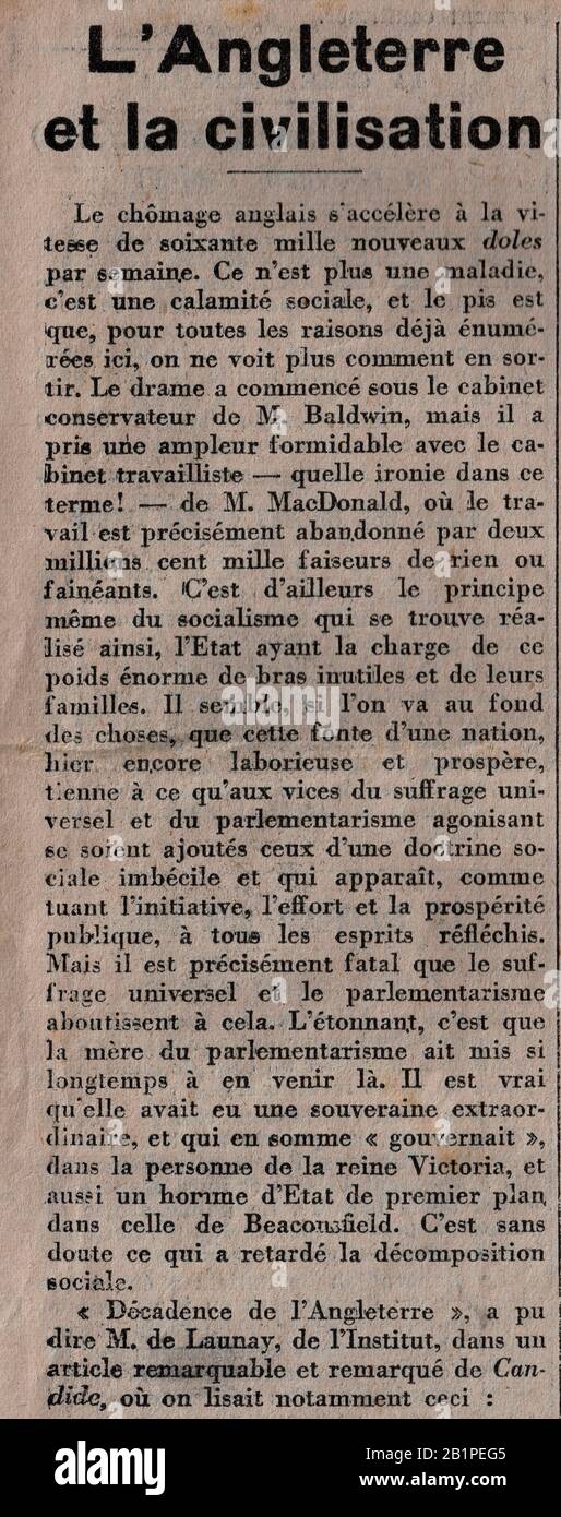 French monarchist newspaper hi-res stock photography and images - Alamy