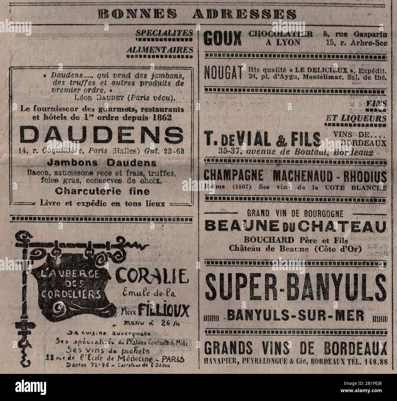 Advertising inserts, French monarchist newspaper L'Action Française ...