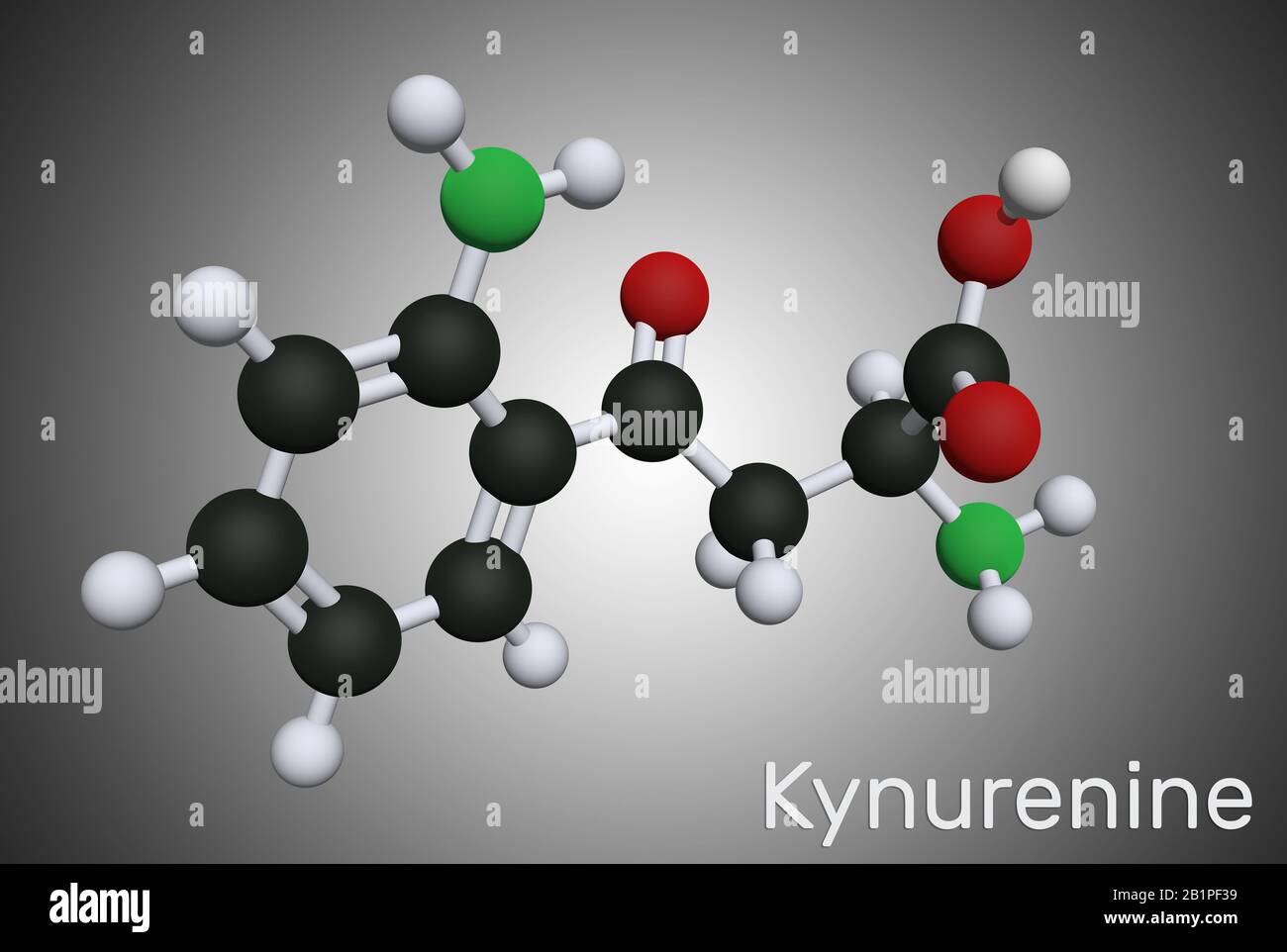 Kynurenine tryptophan metabolite molecular model hi-res stock ...