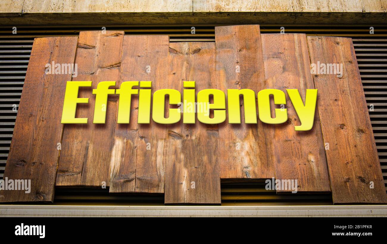 Street Sign the Direction Way to Efficiency Stock Photo - Alamy