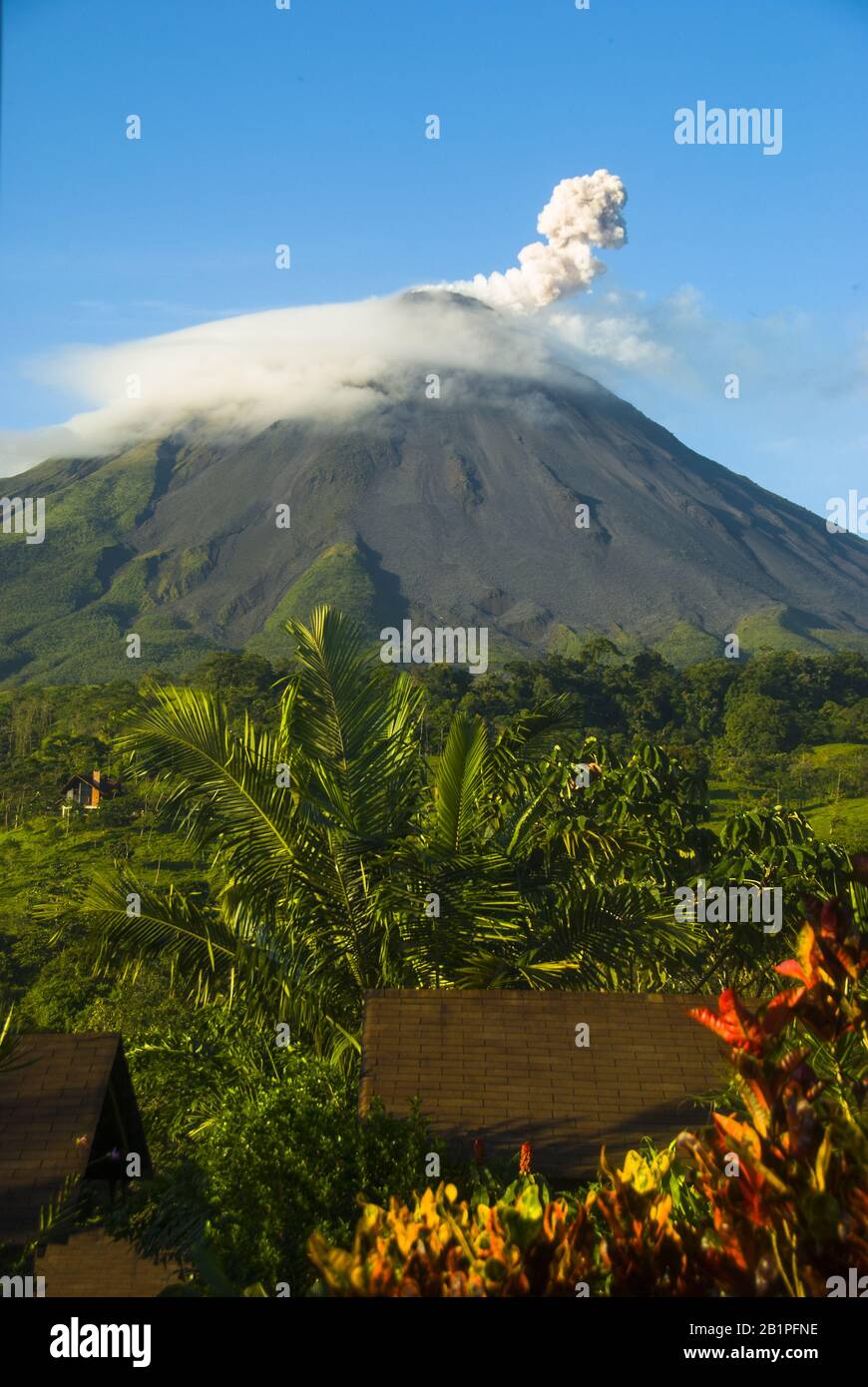 Arenal, Costa Rica views of the Arenal Volcano in background Stock ...