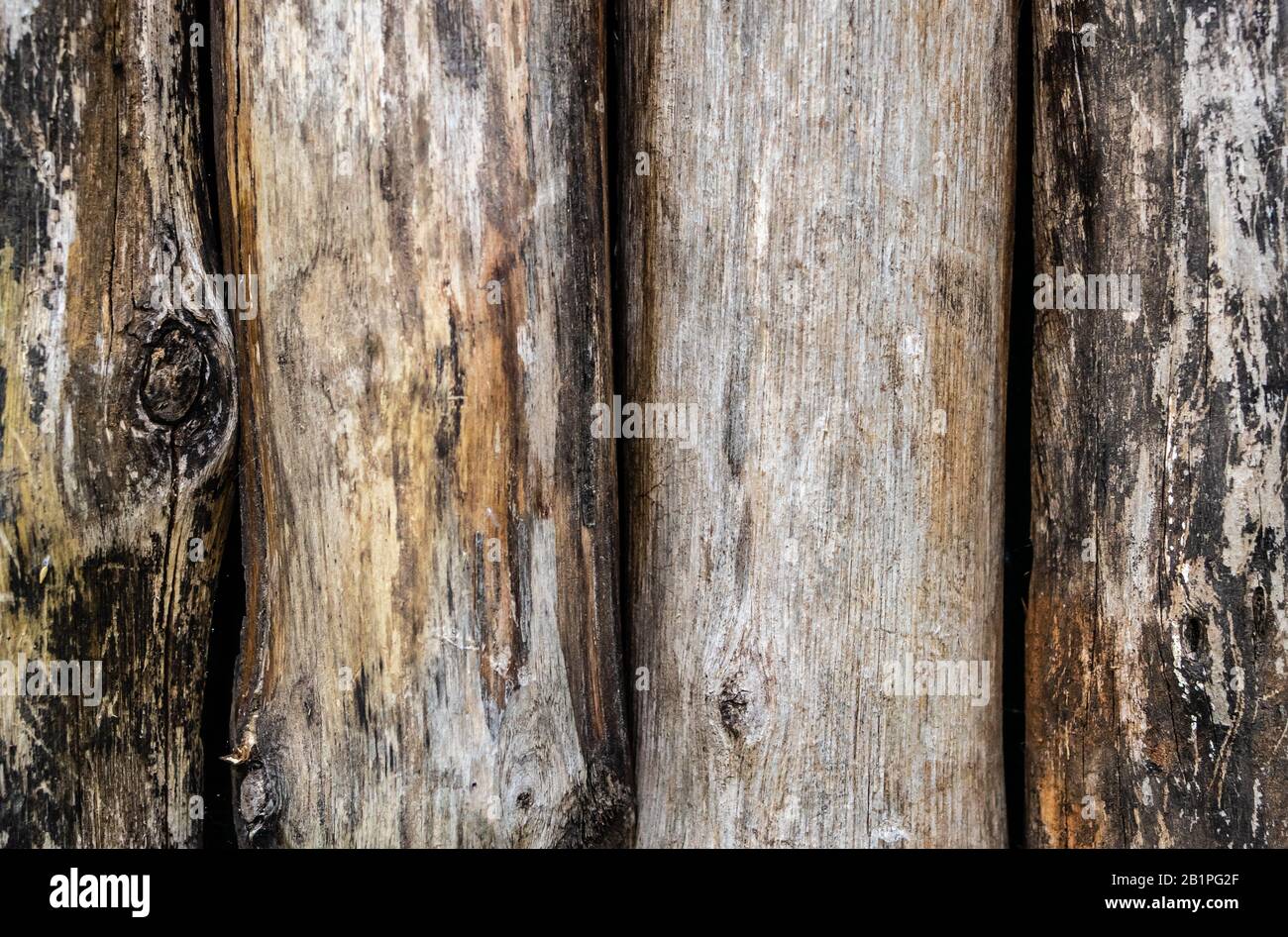 Log vertical log fence with bark rustic hi-res stock photography and ...
