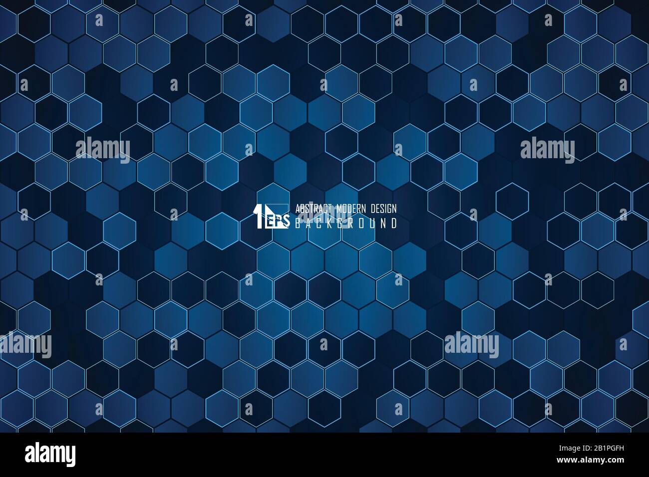 Abstract technology blue hexagonal of geometric pattern design background. Decorate for headline ...