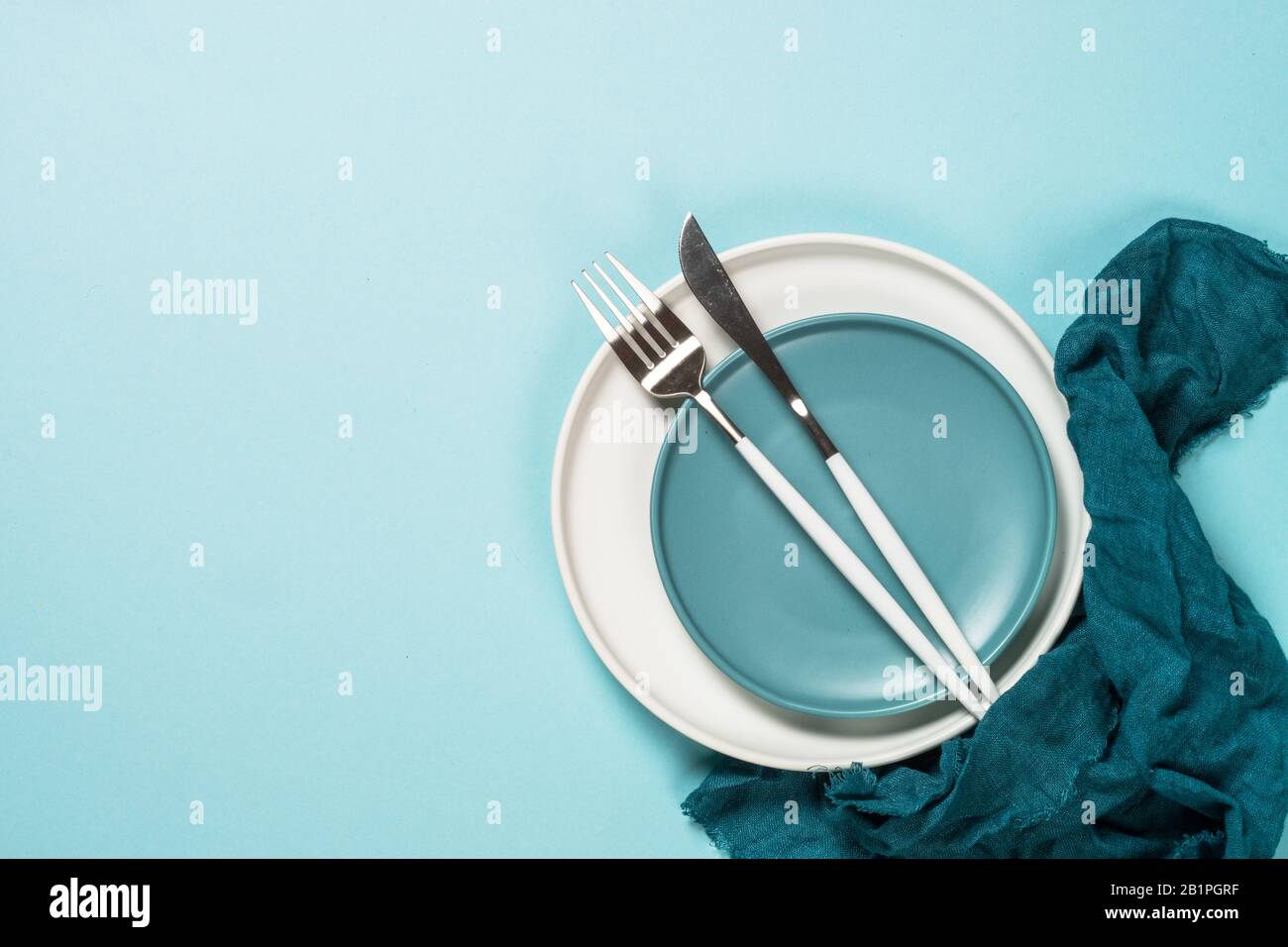 Restaurant setting above white hi-res stock photography and images - Alamy