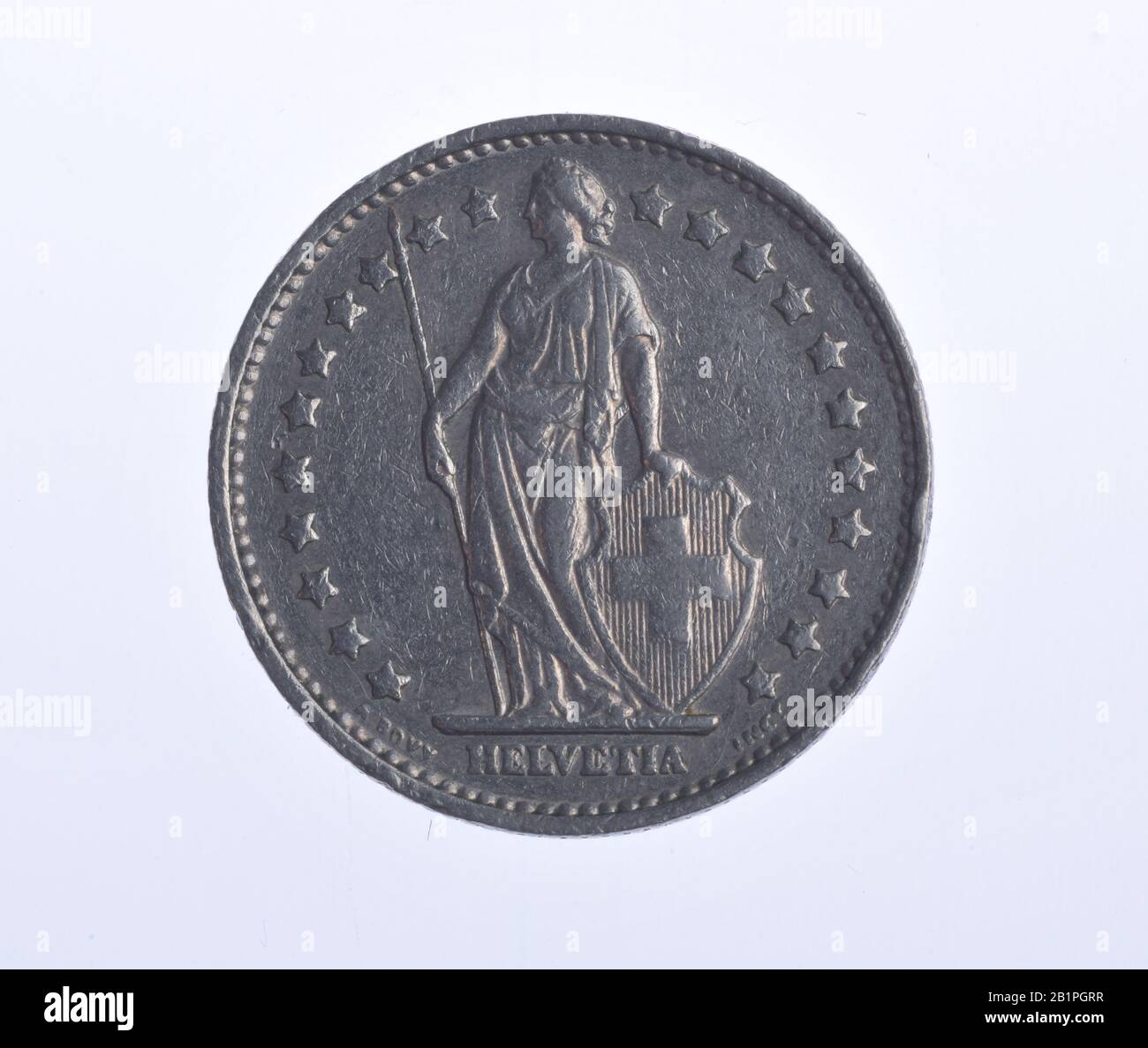 Geldmünze, 1 Franken, Schweiz Stock Photo - Alamy