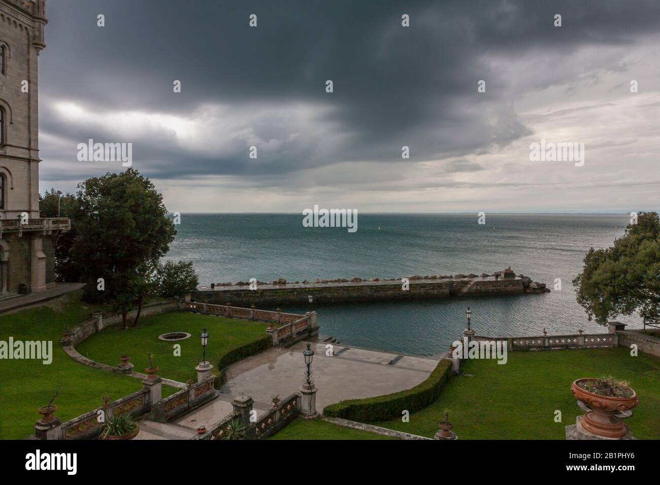 Terrace of the Castello di Miramare, Grignano, Province of Trieste ...