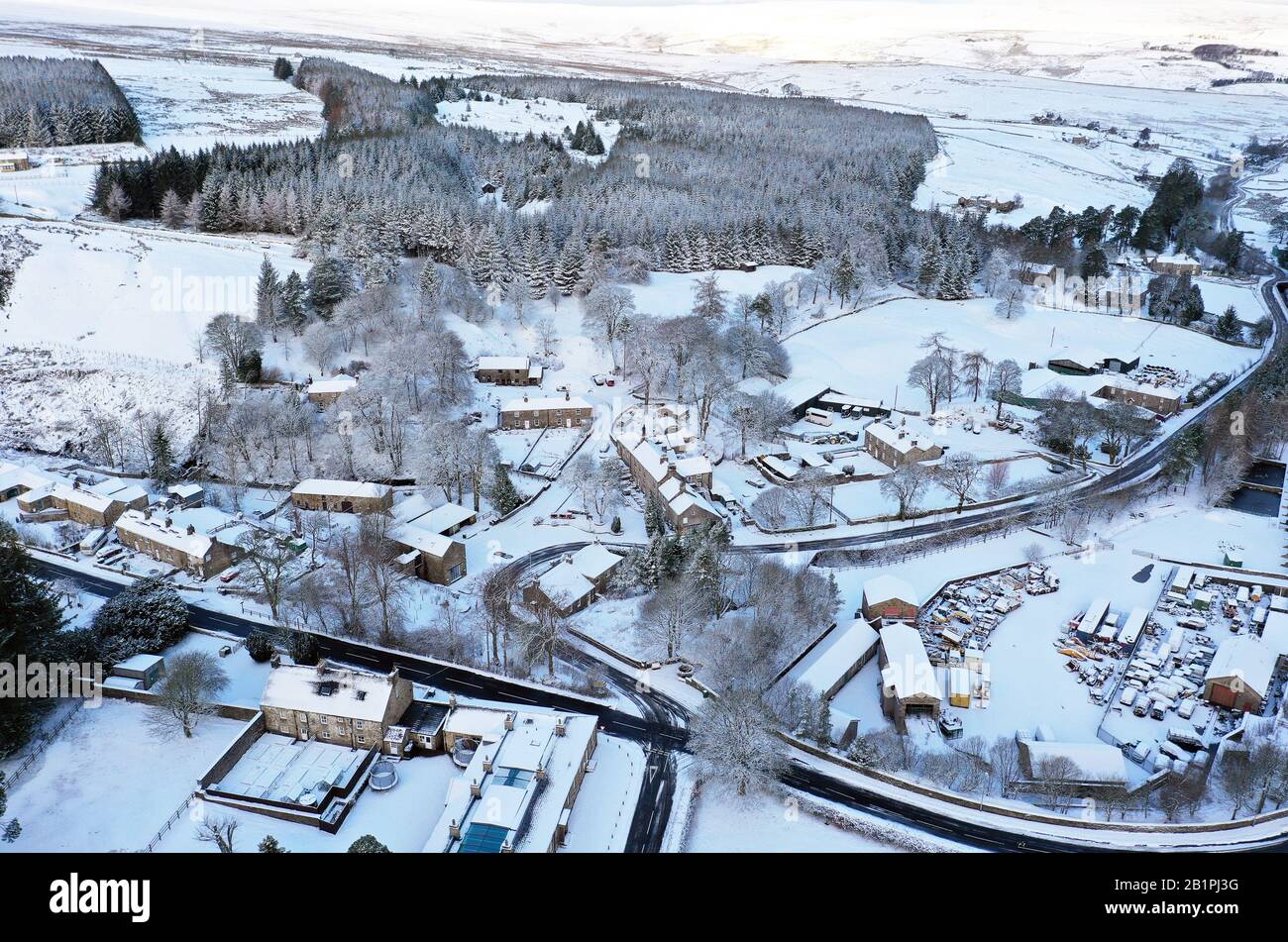 Aerial view village allenheads hi-res stock photography and images - Alamy