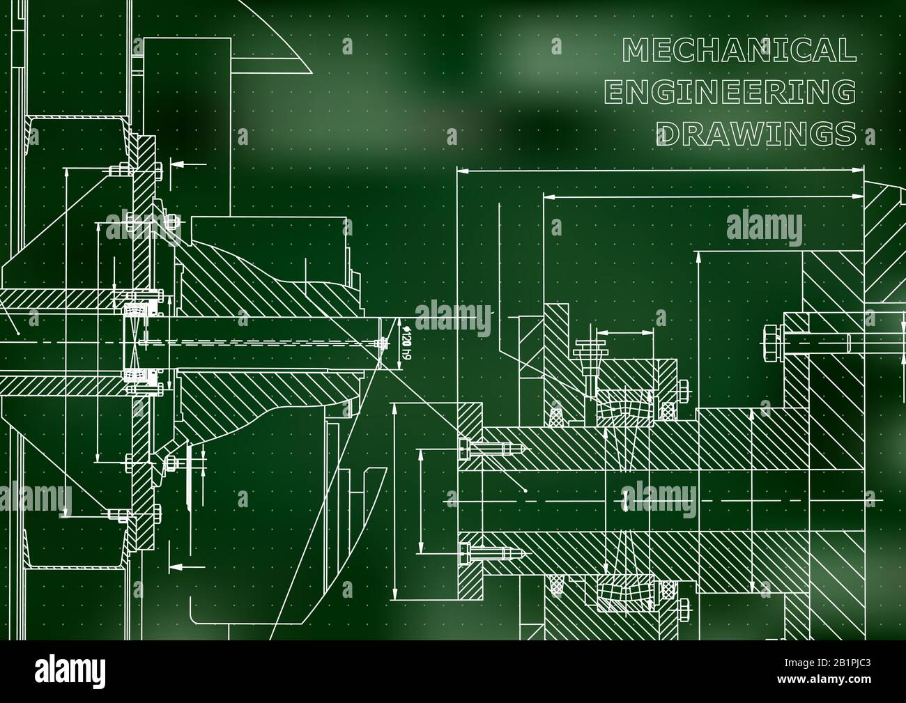 Technical illustration. Mechanical engineering. Backgrounds of ...