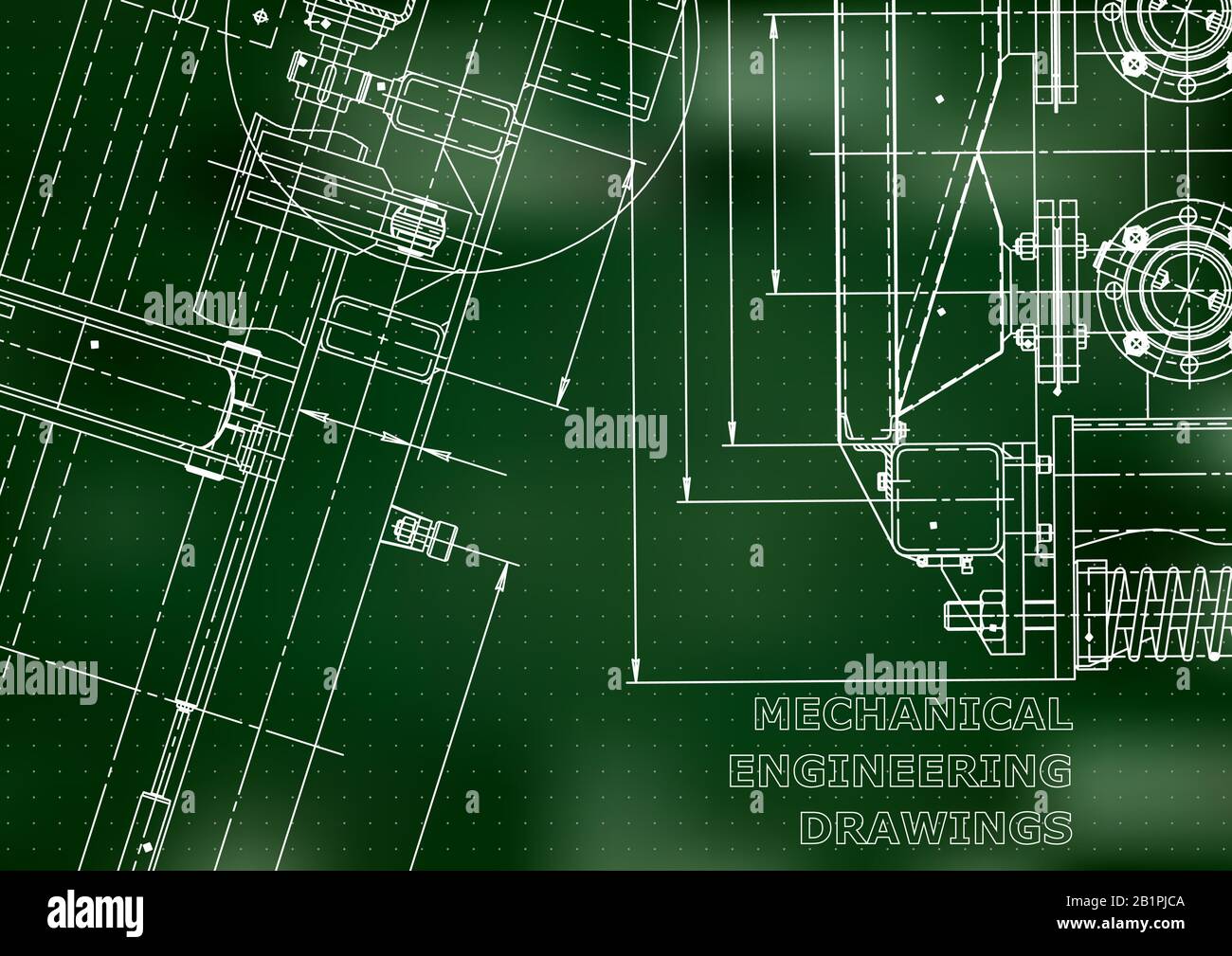 Blueprint. Vector engineering illustration. Computer aided design systems. Instrument-making ...