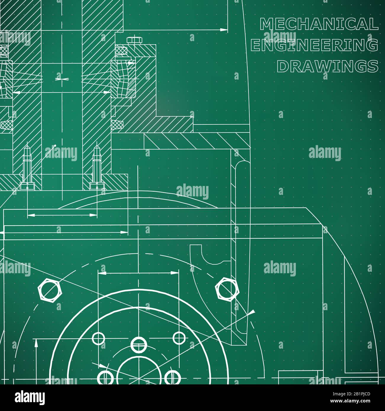 Mechanics. Technical design. Engineering style. Cover, flyer, banner ...