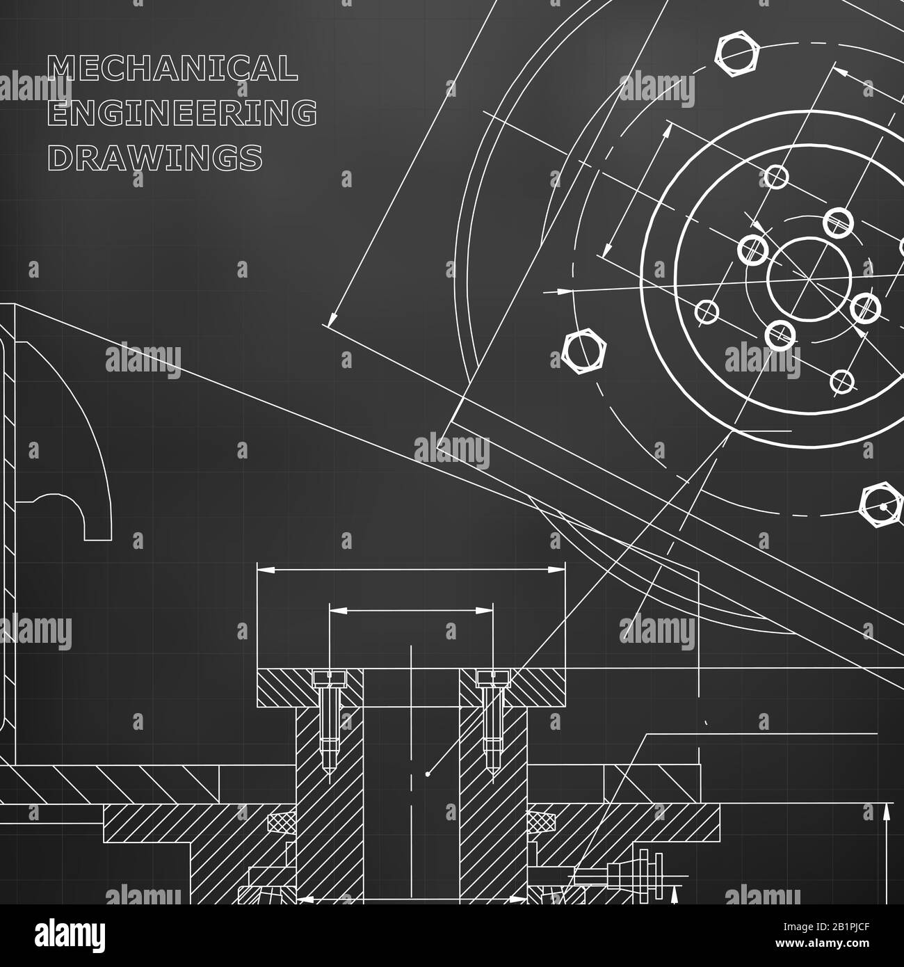 Mechanics. Technical design. Engineering style. Mechanical instrument ...