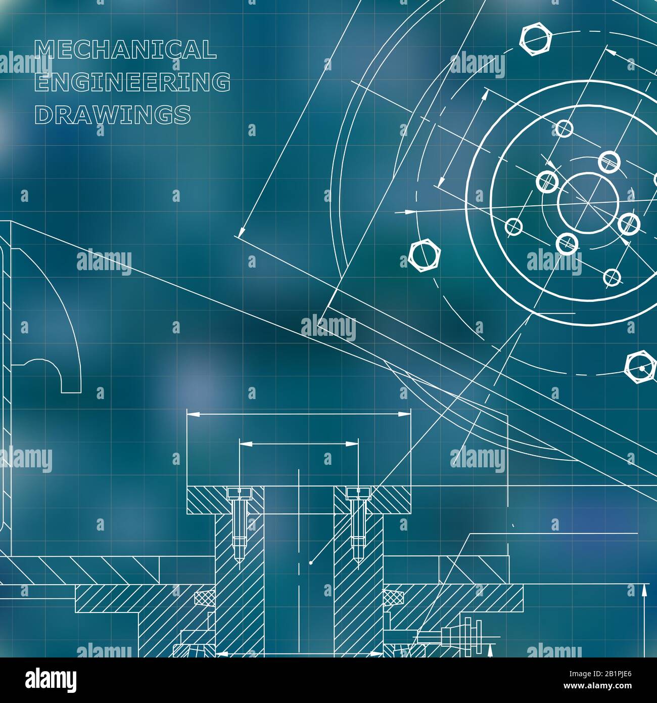 Mechanics. Technical design. Engineering style. Mechanical instrument ...