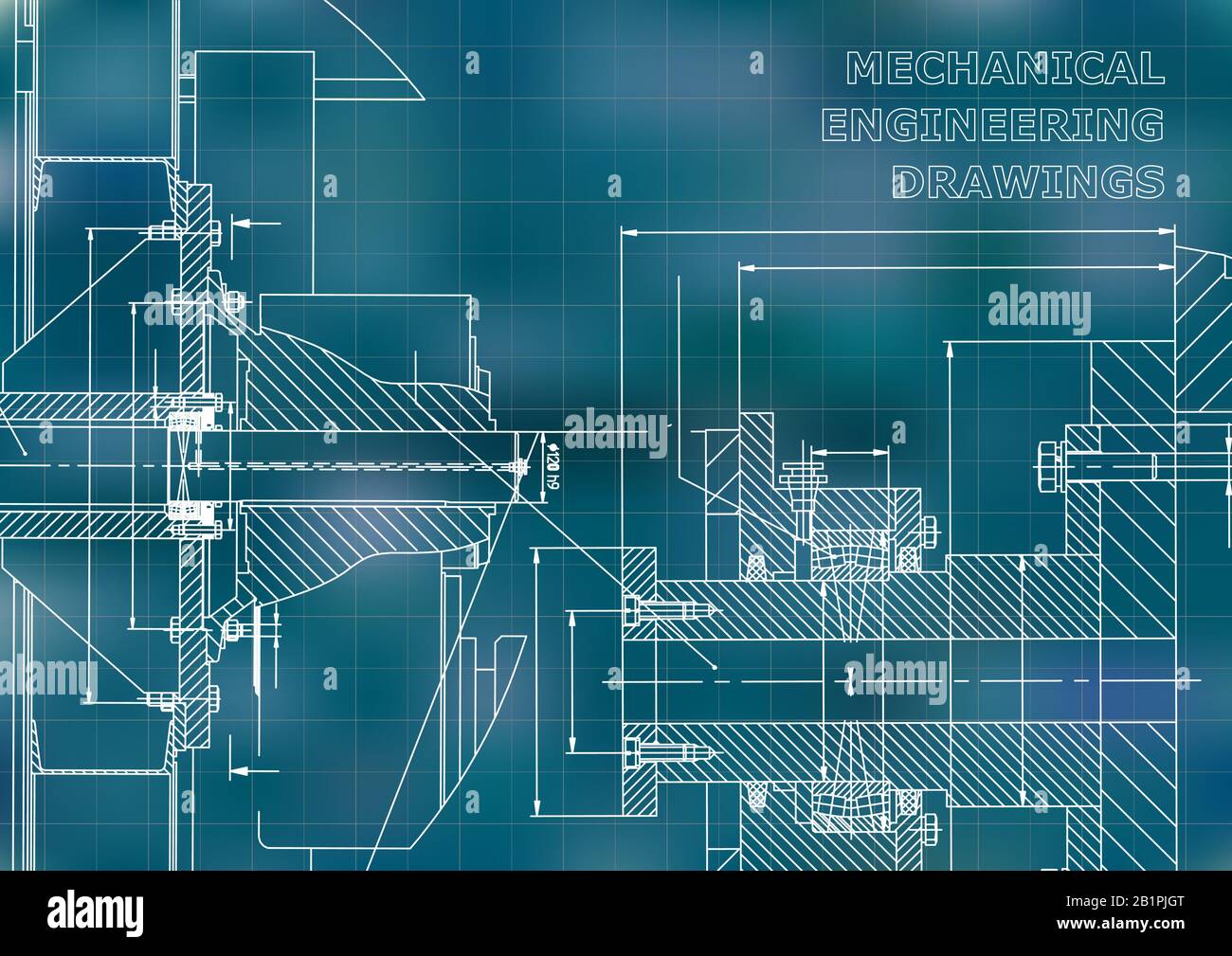 Technical illustration. Mechanical engineering. Backgrounds of ...