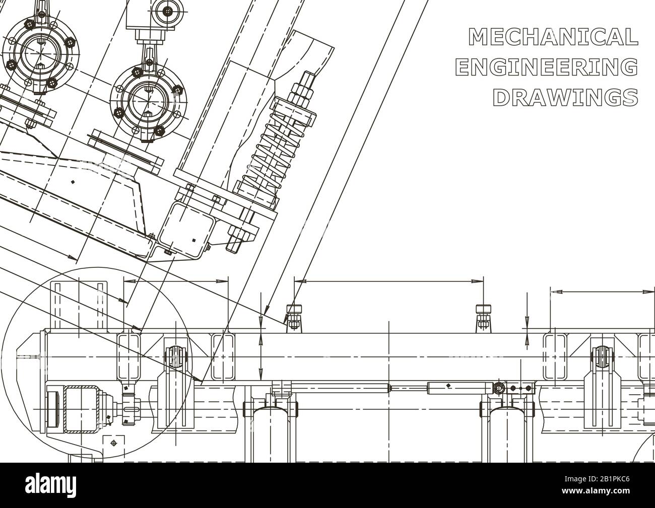 Mechanical instrument making. Technical illustration. Vector ...