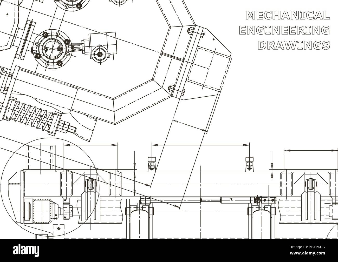 Mechanical instrument making. Technical illustration. Vector ...