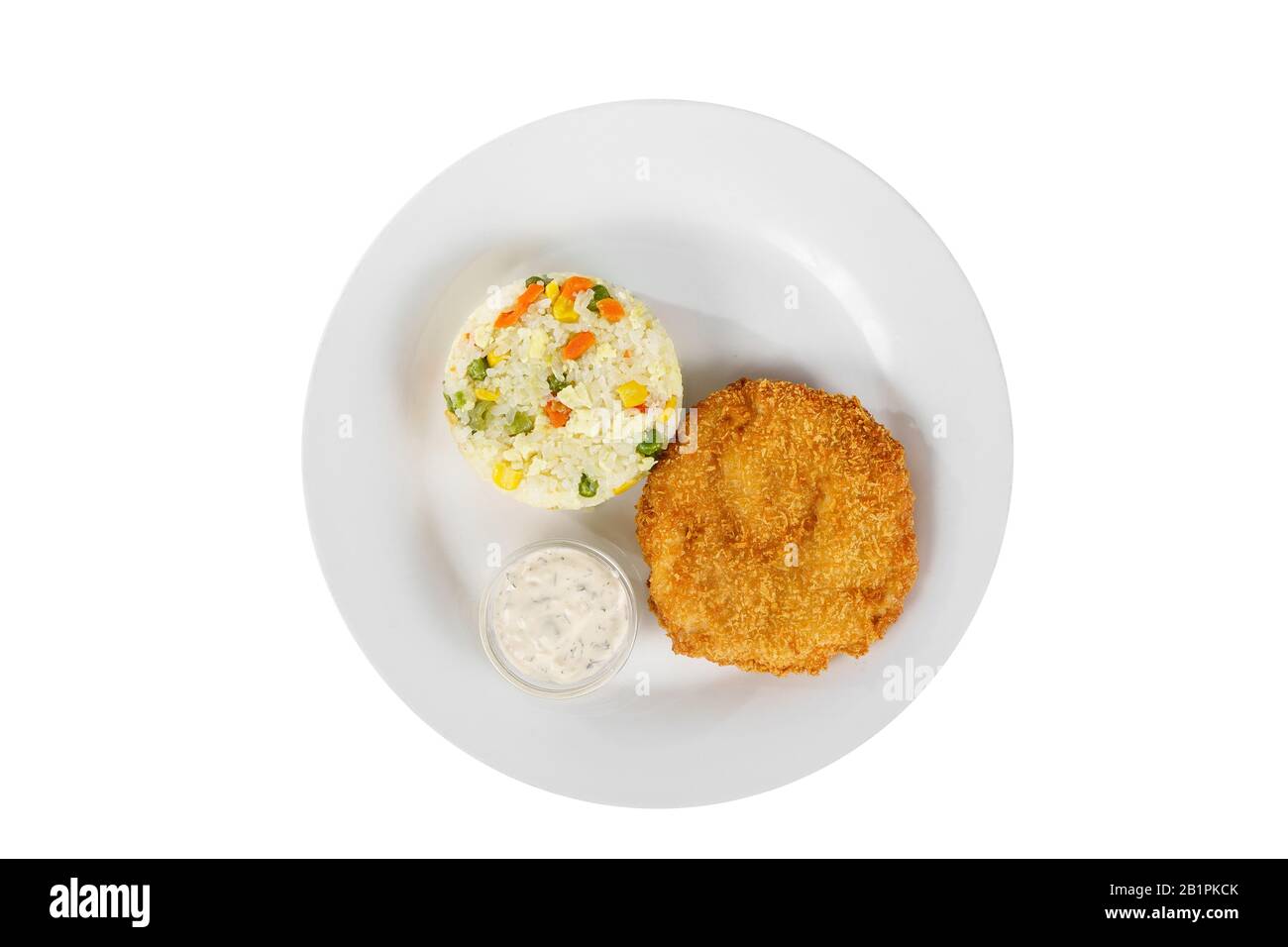 Chicken schnitzel and vegetables hi-res stock photography and images ...