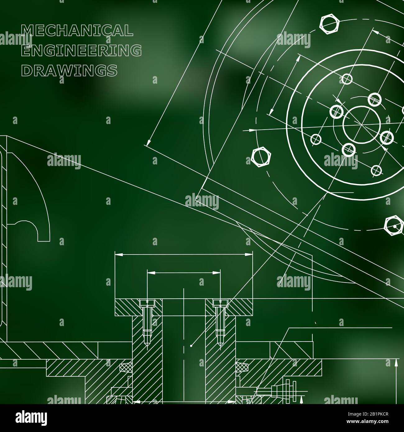 Mechanics. Technical design. Engineering style. Mechanical instrument ...