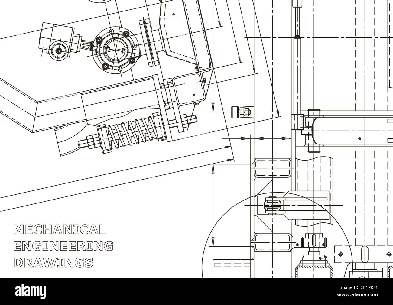 Mechanical engineering drawing. Machine-building industry. Instrument ...