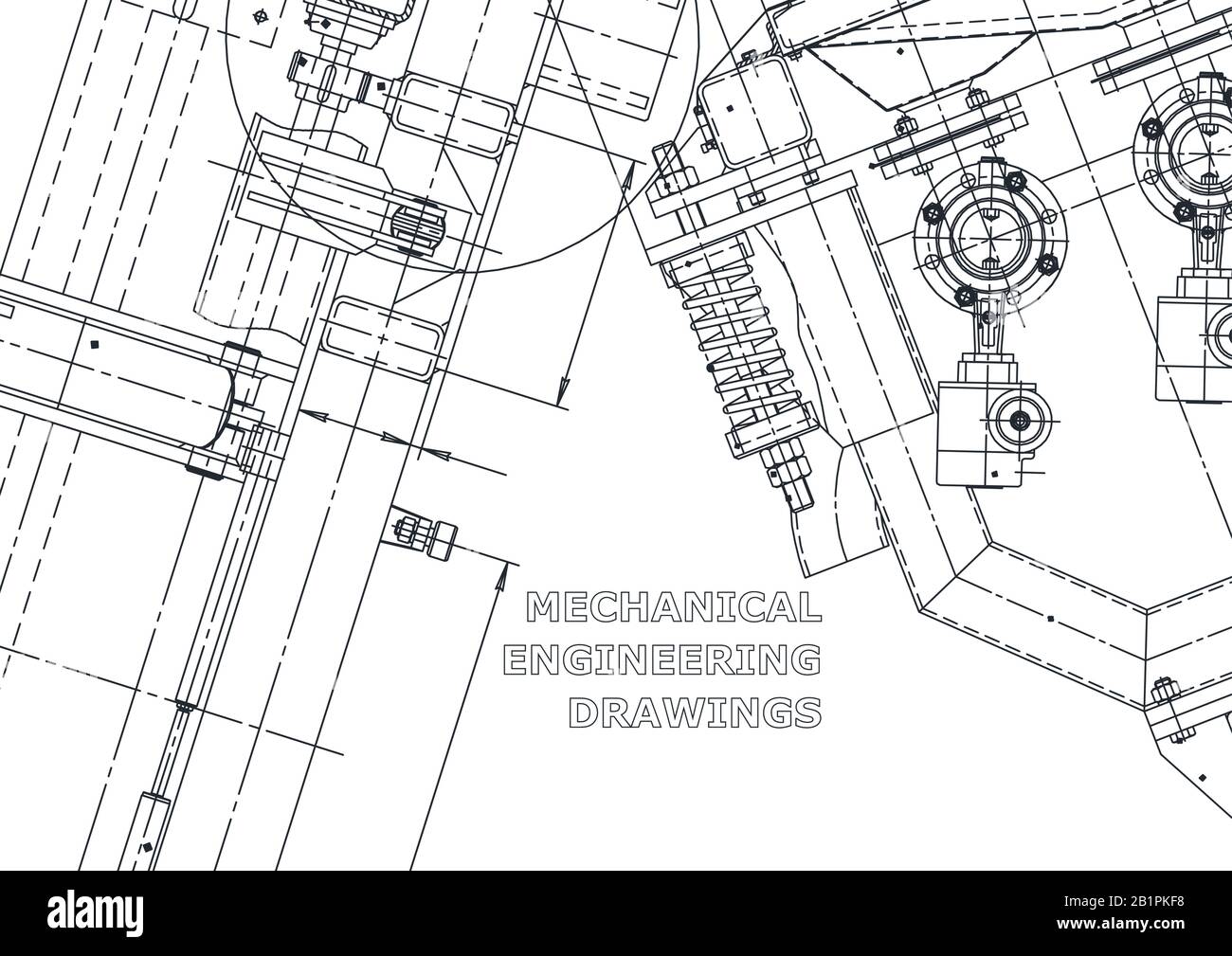 Vector engineering illustration. Computer aided design systems ...