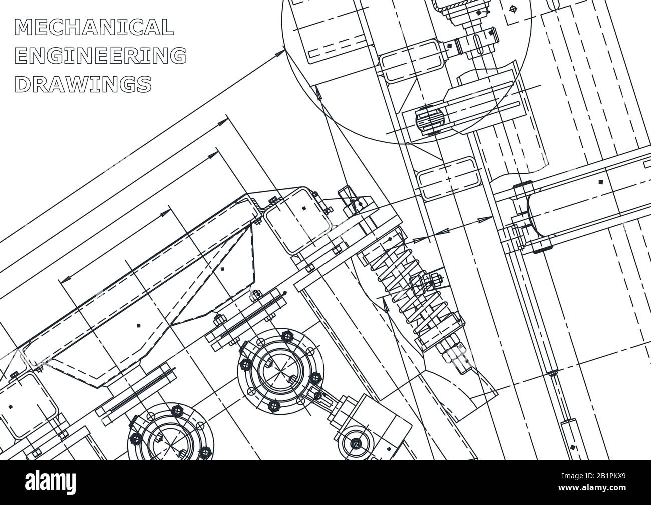 Sketch. Vector engineering illustration. Computer aided design systems ...