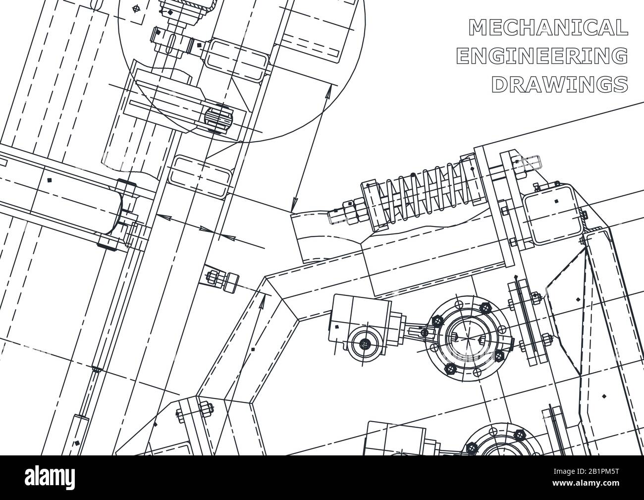 Sketch. Vector engineering illustration. Computer aided design systems ...