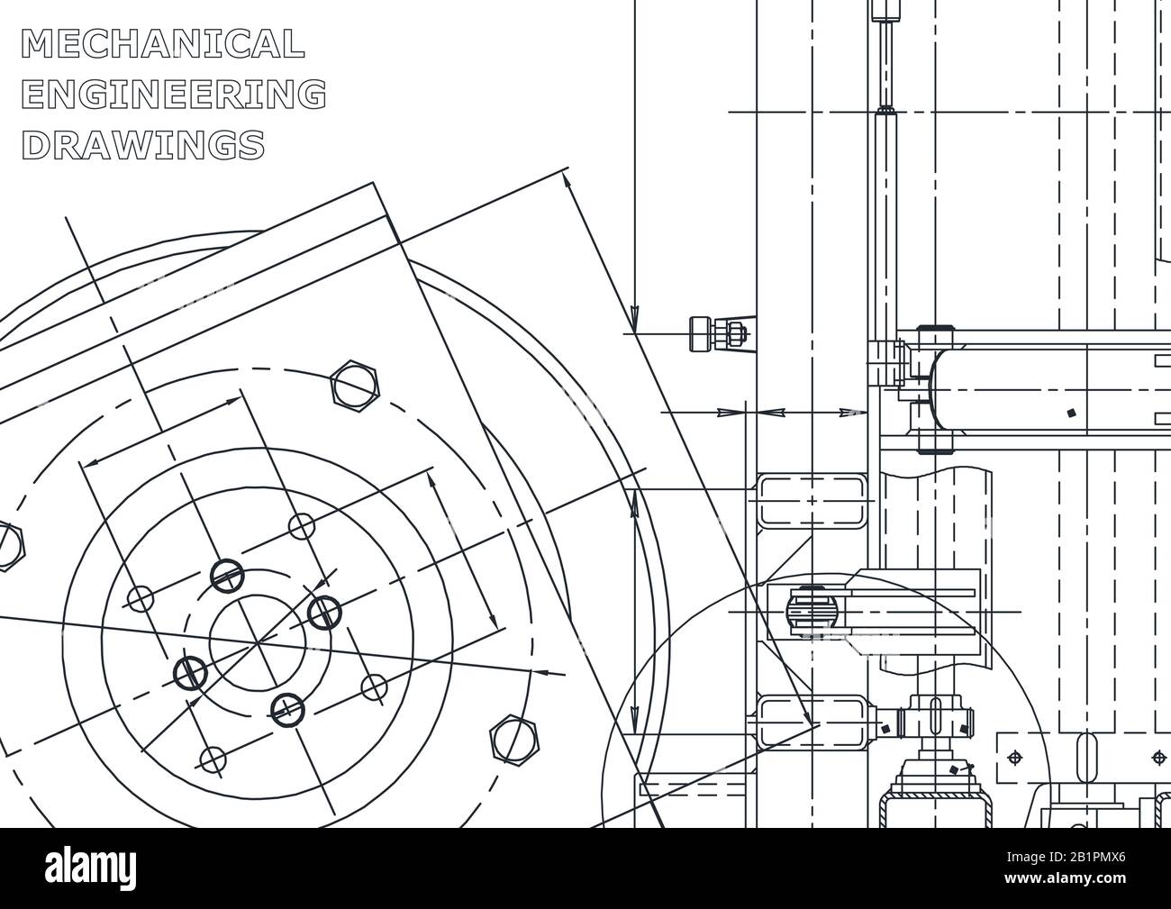 Vector engineering illustration. Computer aided design systems ...