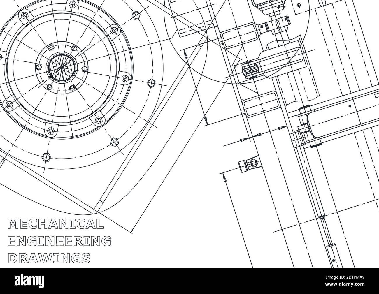Cover. Vector engineering illustration. Blueprint, flyer, banner ...