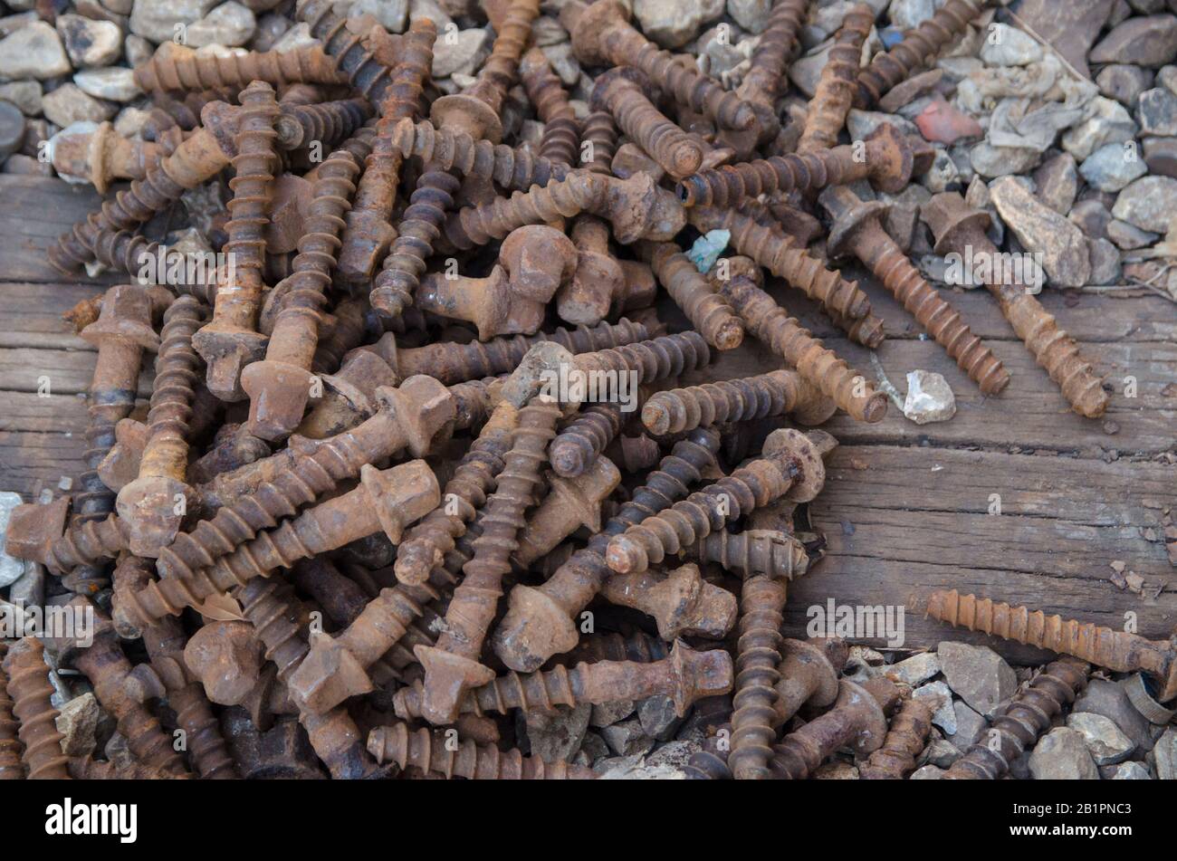 Old Rusty Screws Stock Photo - Alamy