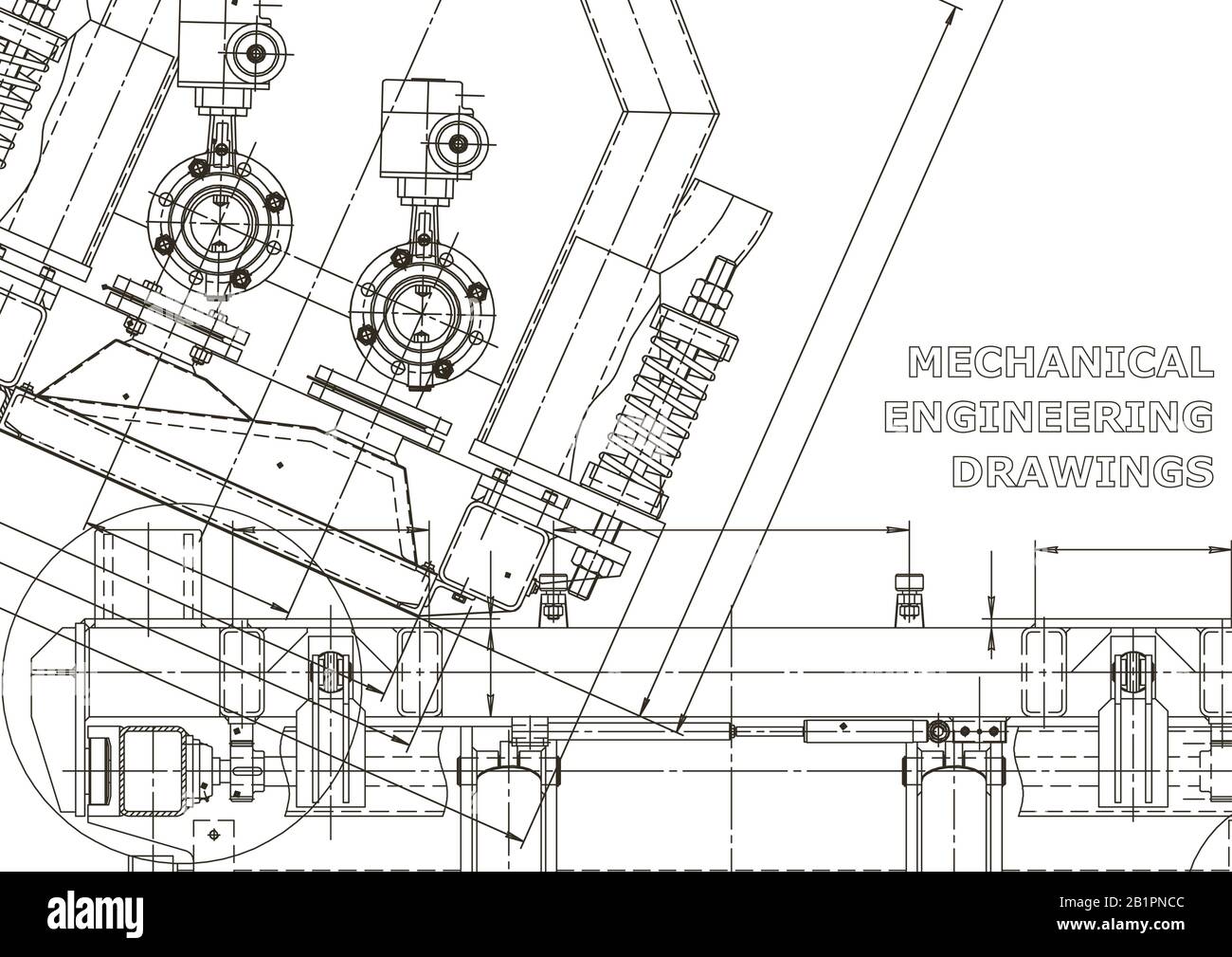 Mechanical instrument making. Technical illustration. Vector ...