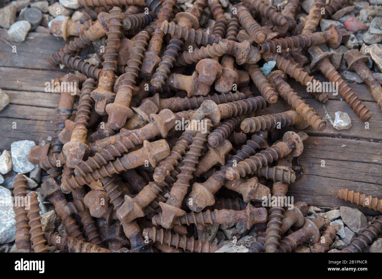 Old Rusty Screws Stock Photo - Alamy