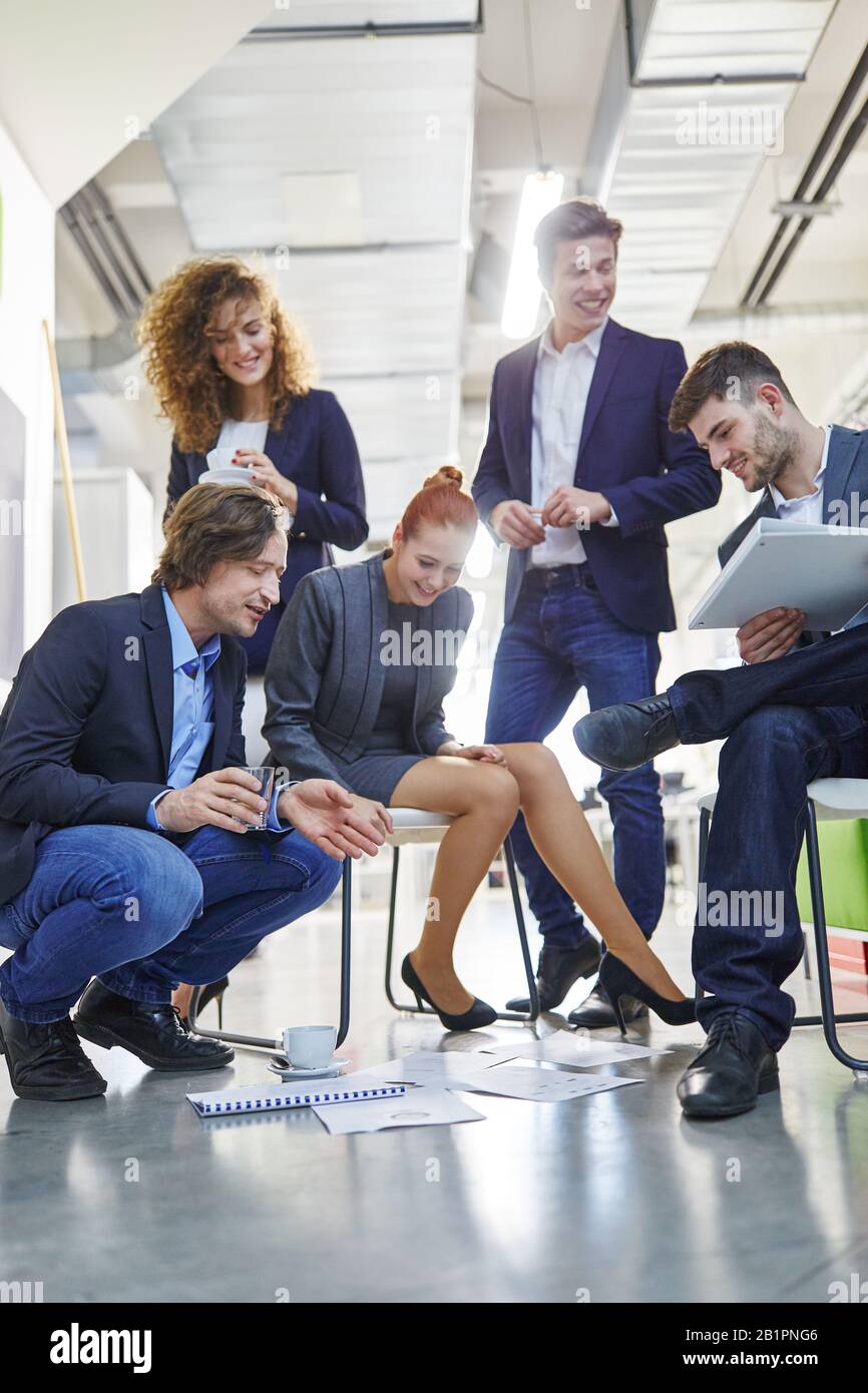 Cooperation in the start-up business team in the office Stock Photo - Alamy