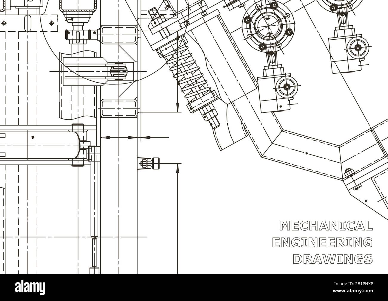 Vector engineering illustration. Mechanical engineering drawing ... Vector engineering illustration. Mechanical engineering drawing ...