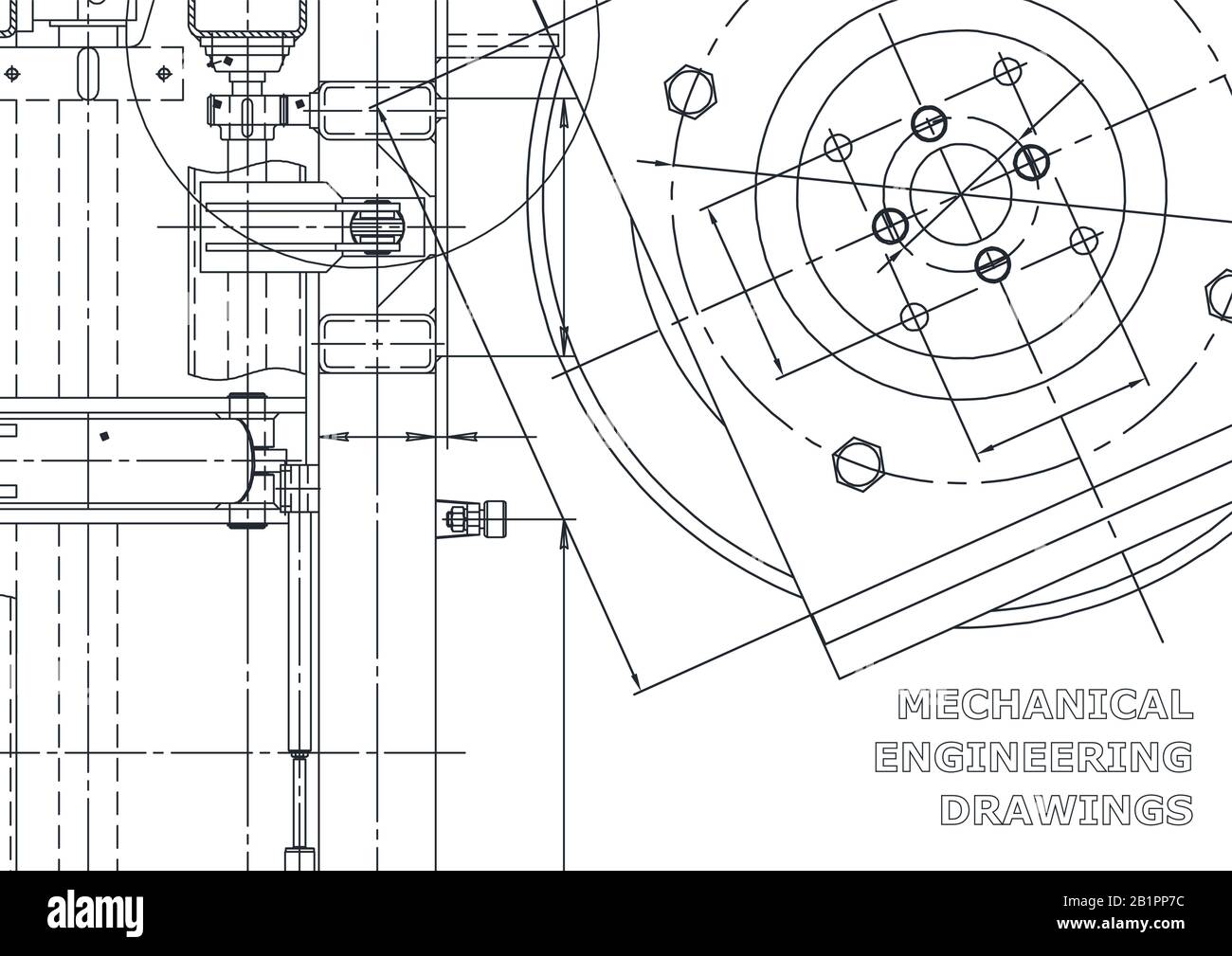 Vector engineering illustration. Computer aided design systems ...