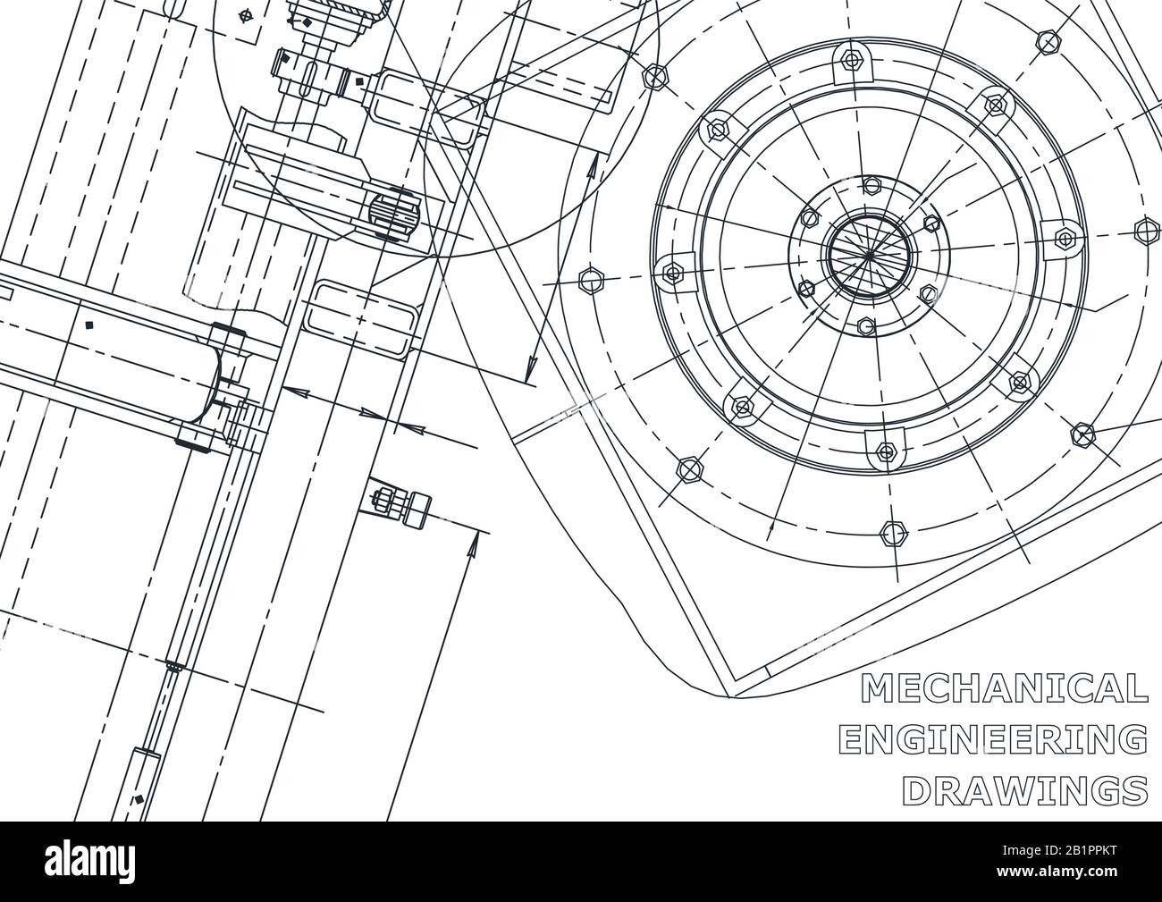 Cover. Vector engineering illustration. Blueprint, flyer, banner ...