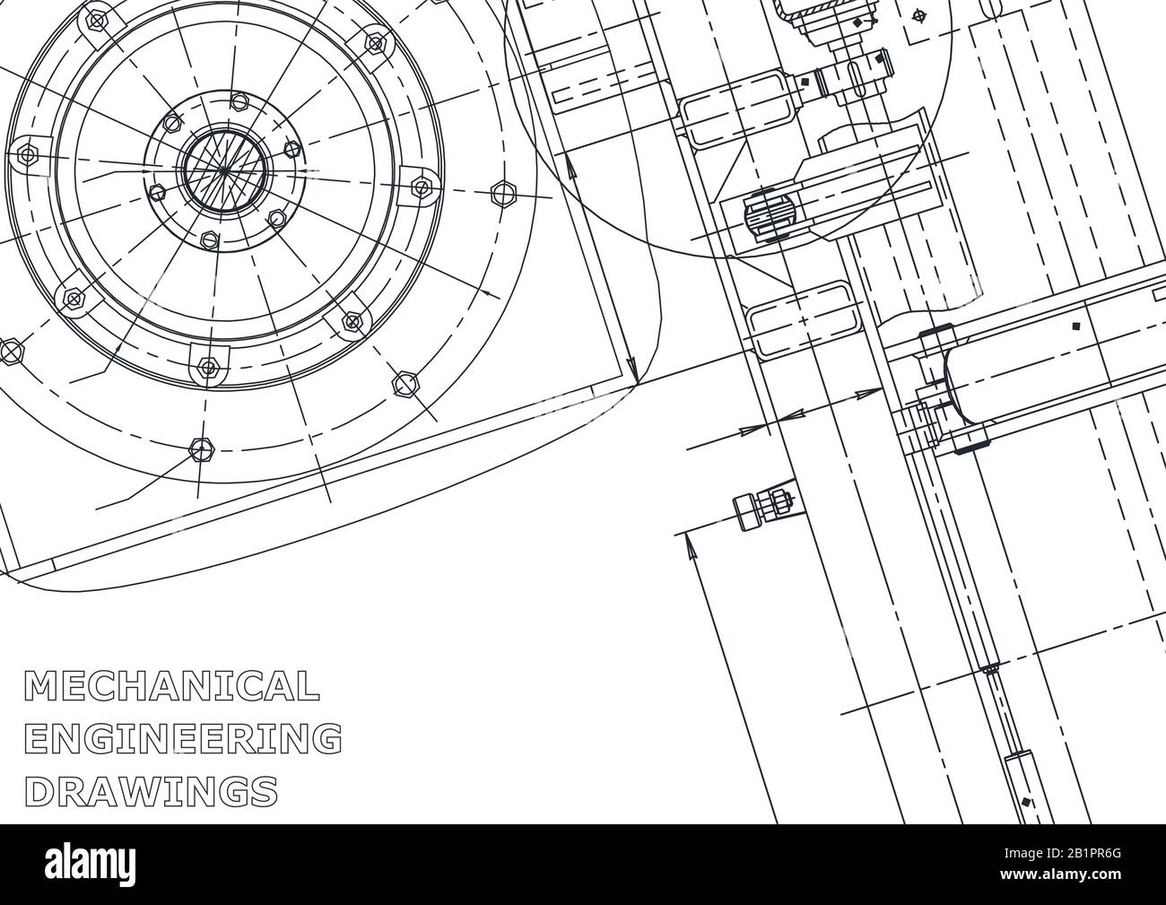 Cover. Vector engineering illustration. Blueprint, flyer, banner ...
