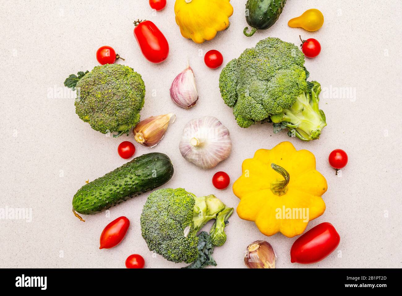 Cooking food background with fresh vegetables. Autumn harvest ...