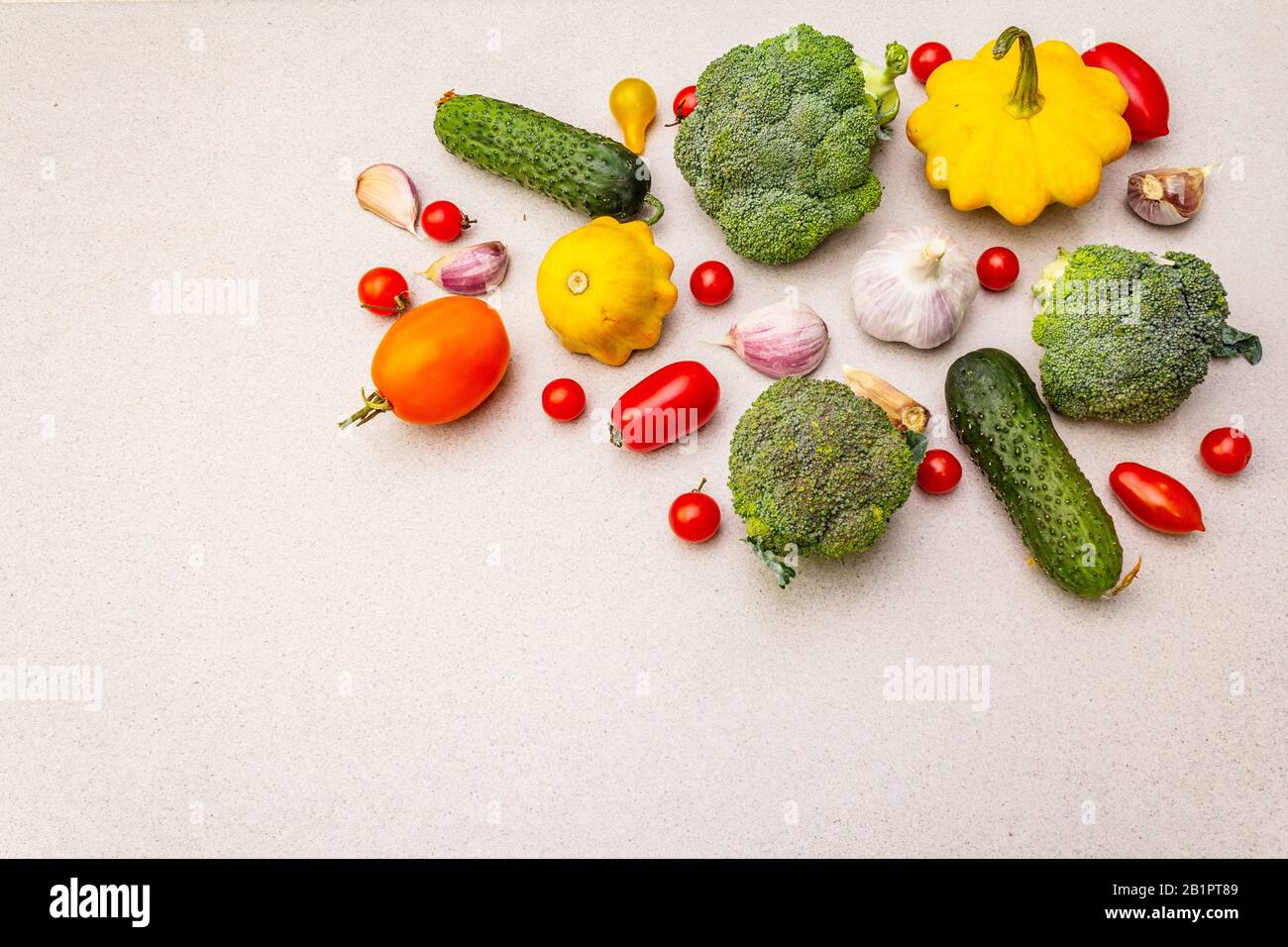 Cooking food background with fresh vegetables. Autumn harvest ...