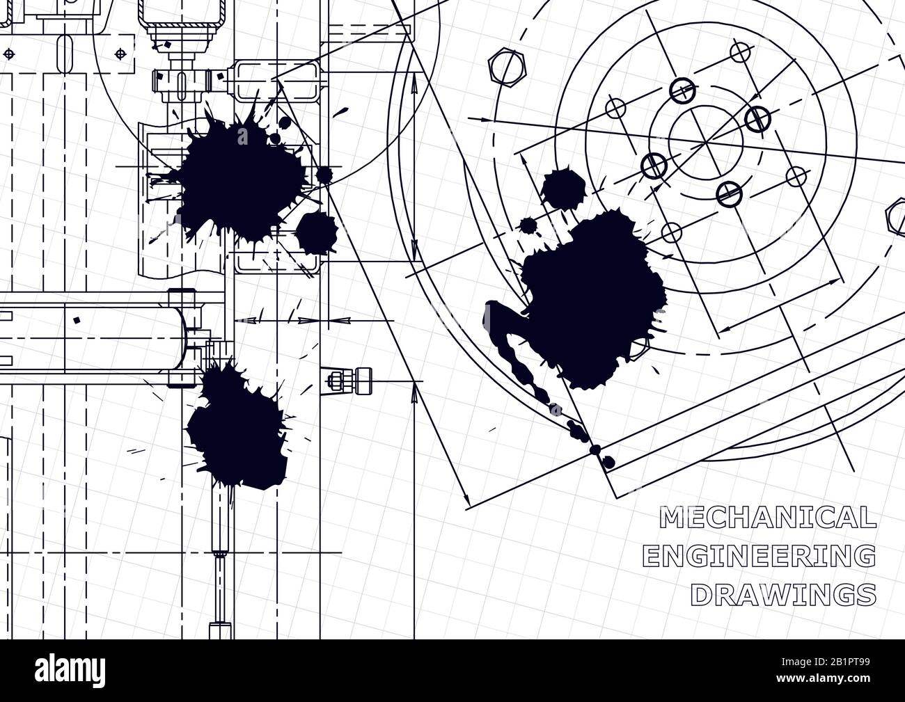 Vector engineering illustration. Computer aided design systems ...