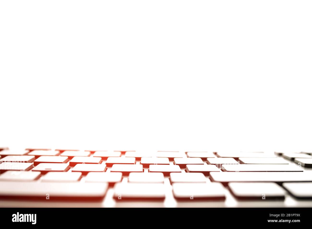 Keyboard close-up in a front of monitor. Keyboard with copy space Stock ...