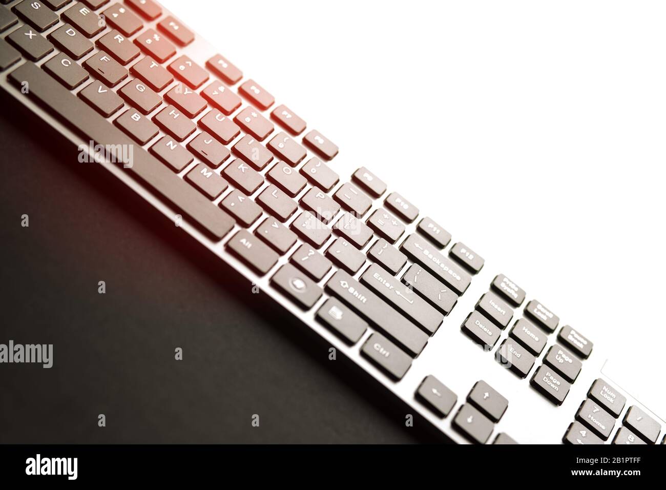 Black keyboard blank white hi-res stock photography and images - Alamy