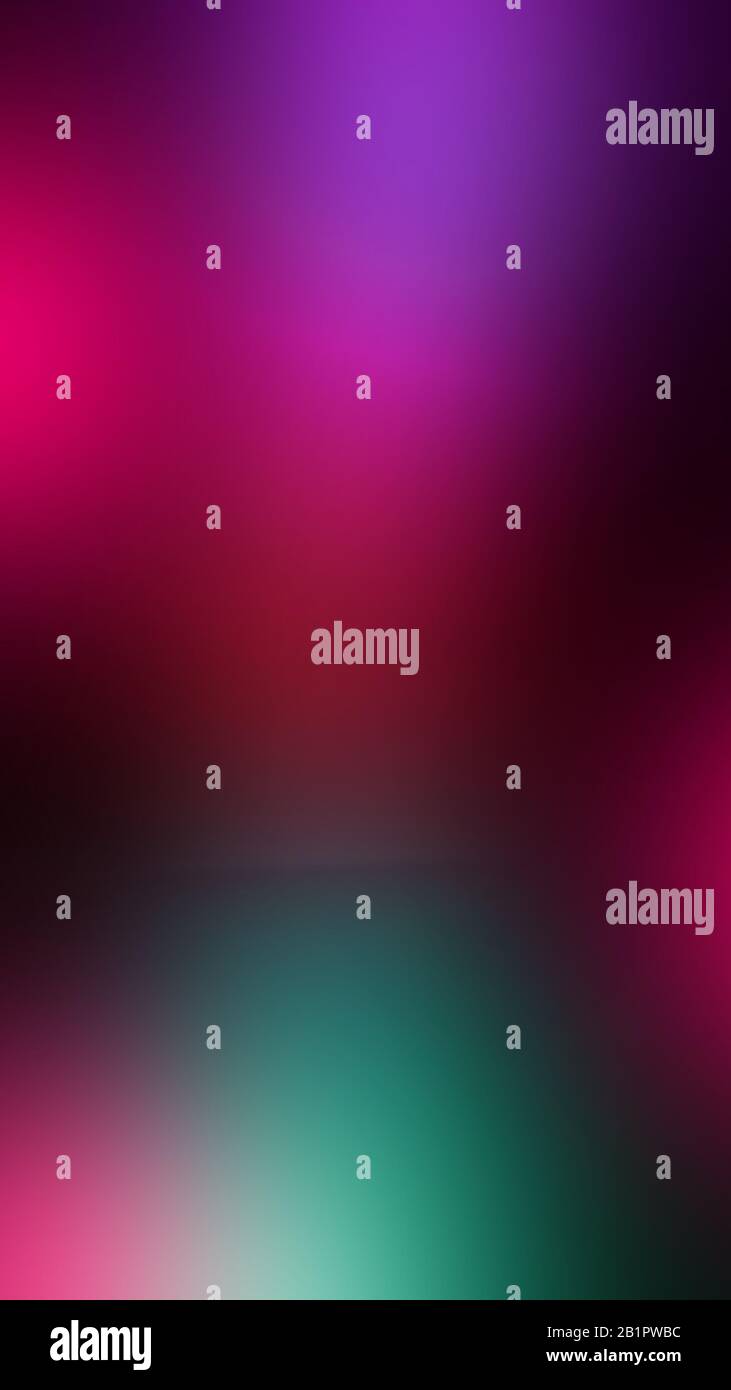 Beautiful defocused neon purple magenta and mint lights on black ...