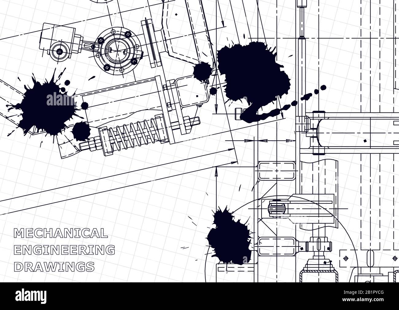 Mechanical engineering drawing. Machine-building industry. Instrument ...