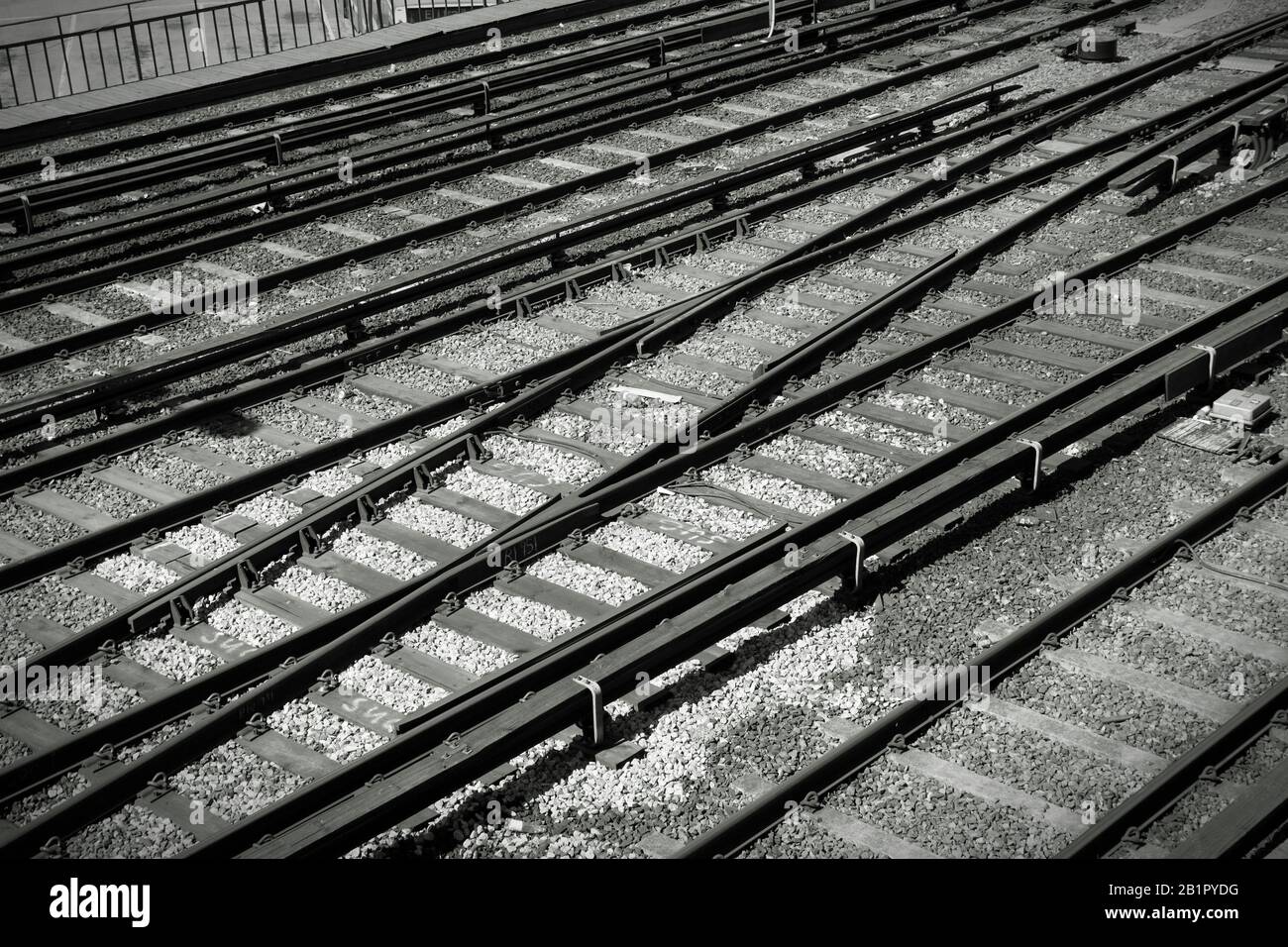Railway tracks - abstract background texture. Transportation network ...
